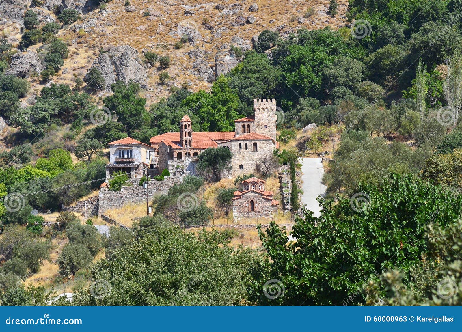 Moni Pithari Monastery,Lesbos Stock Image - Image of monk, greece: 60000963
