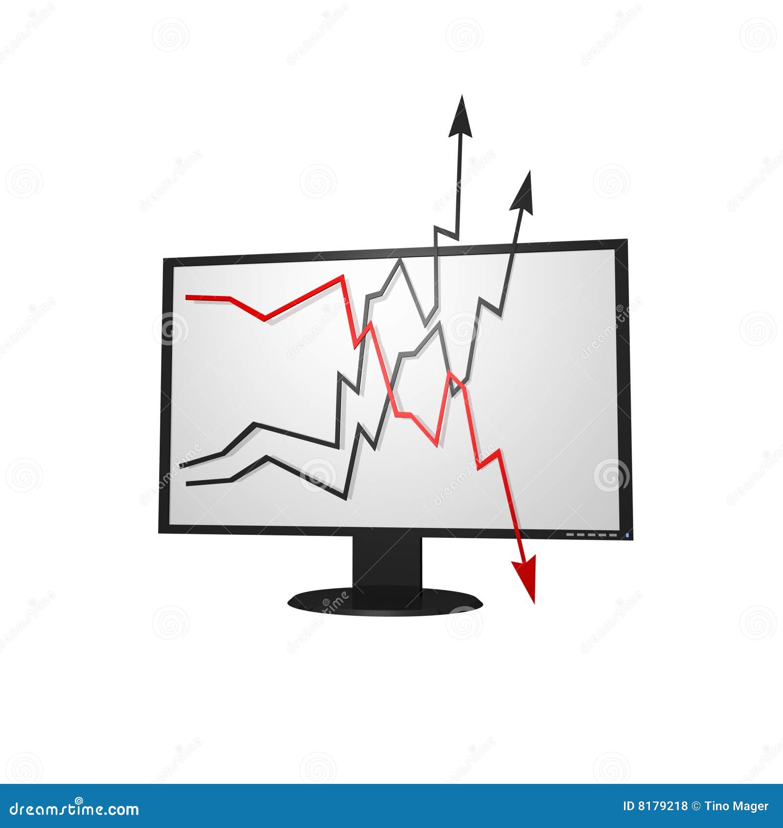 Moniteur d'analyste illustration stock. Illustration du dessin - 8179218