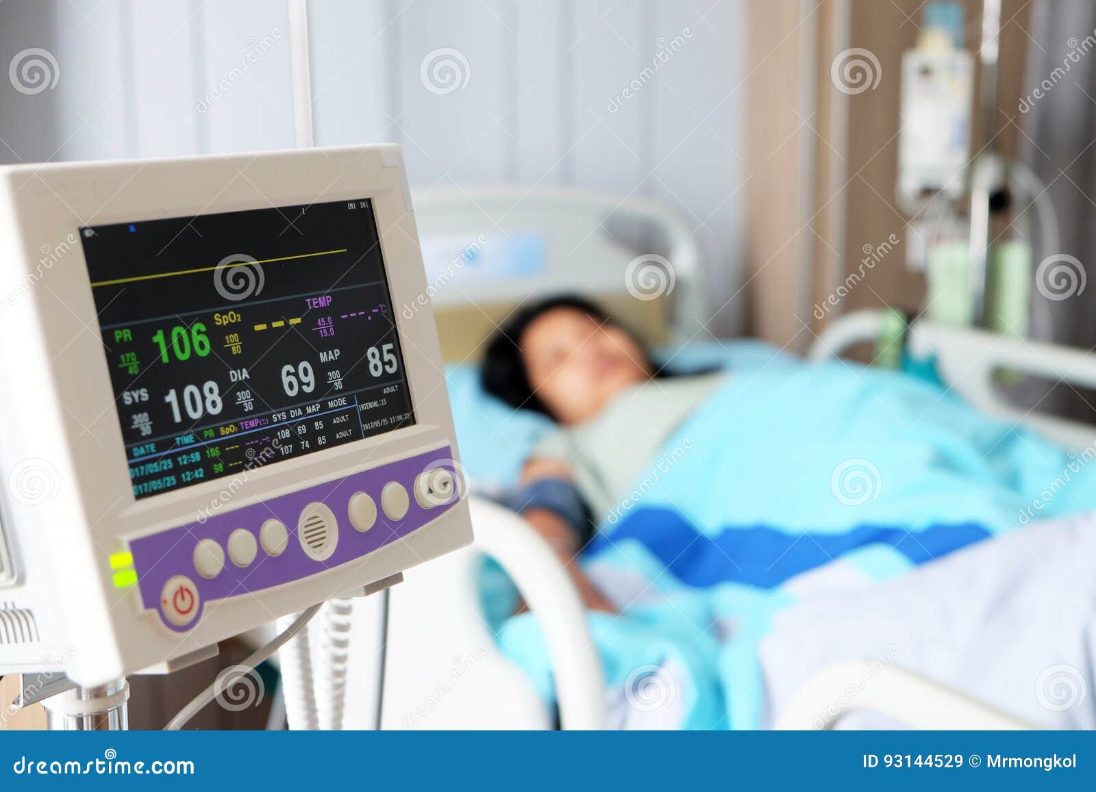 Moniteur De Signe Vital Dans L'hôpital Image stock - Image du santé ...
