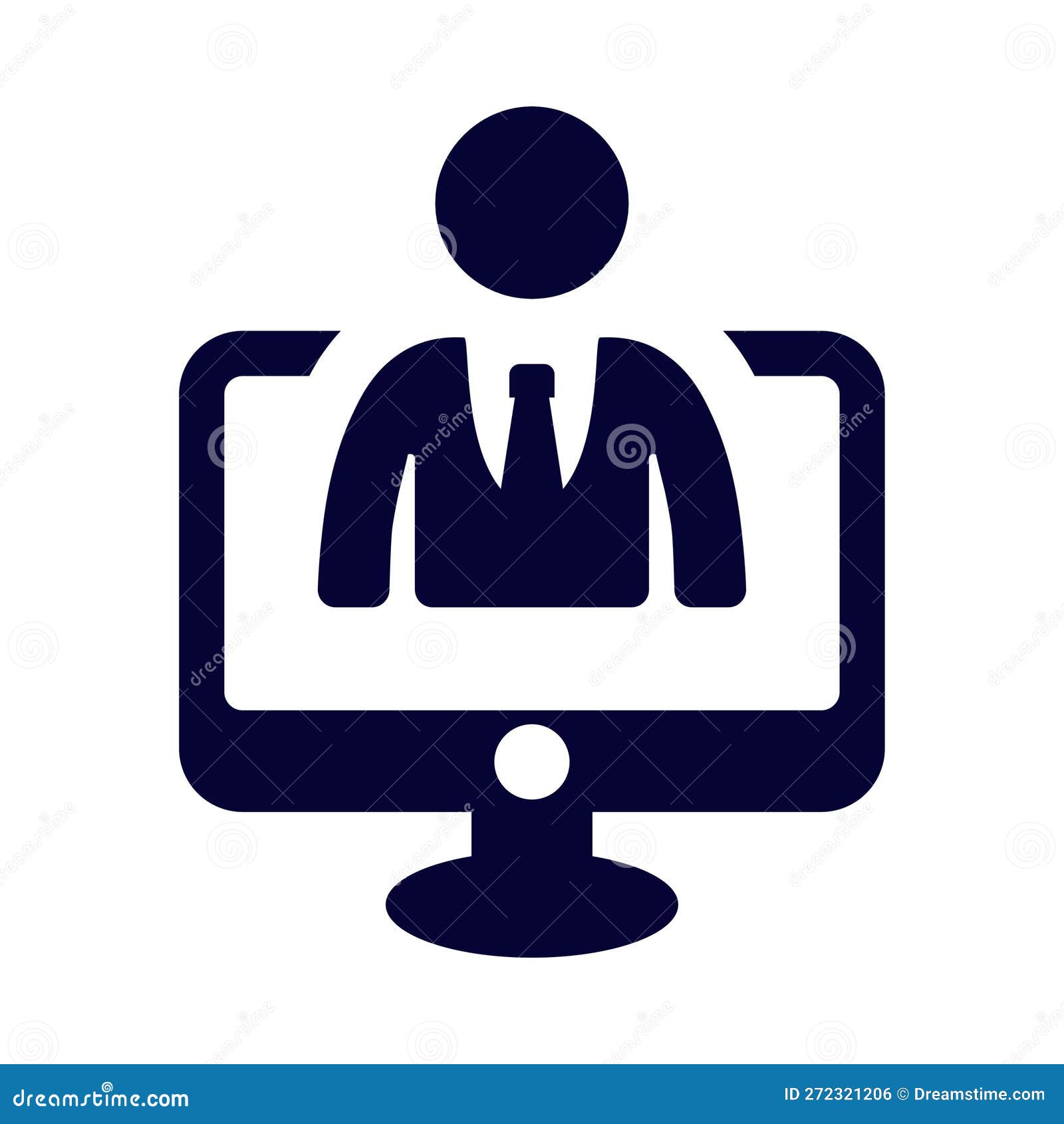 Monitor, Admin, Man, Admin Icon Stock Vector - Illustration of admin ...