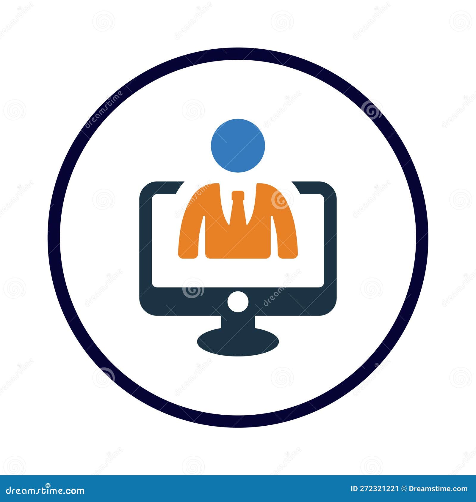 Monitor, Admin, Man, Admin Icon Stock Vector - Illustration of account ...