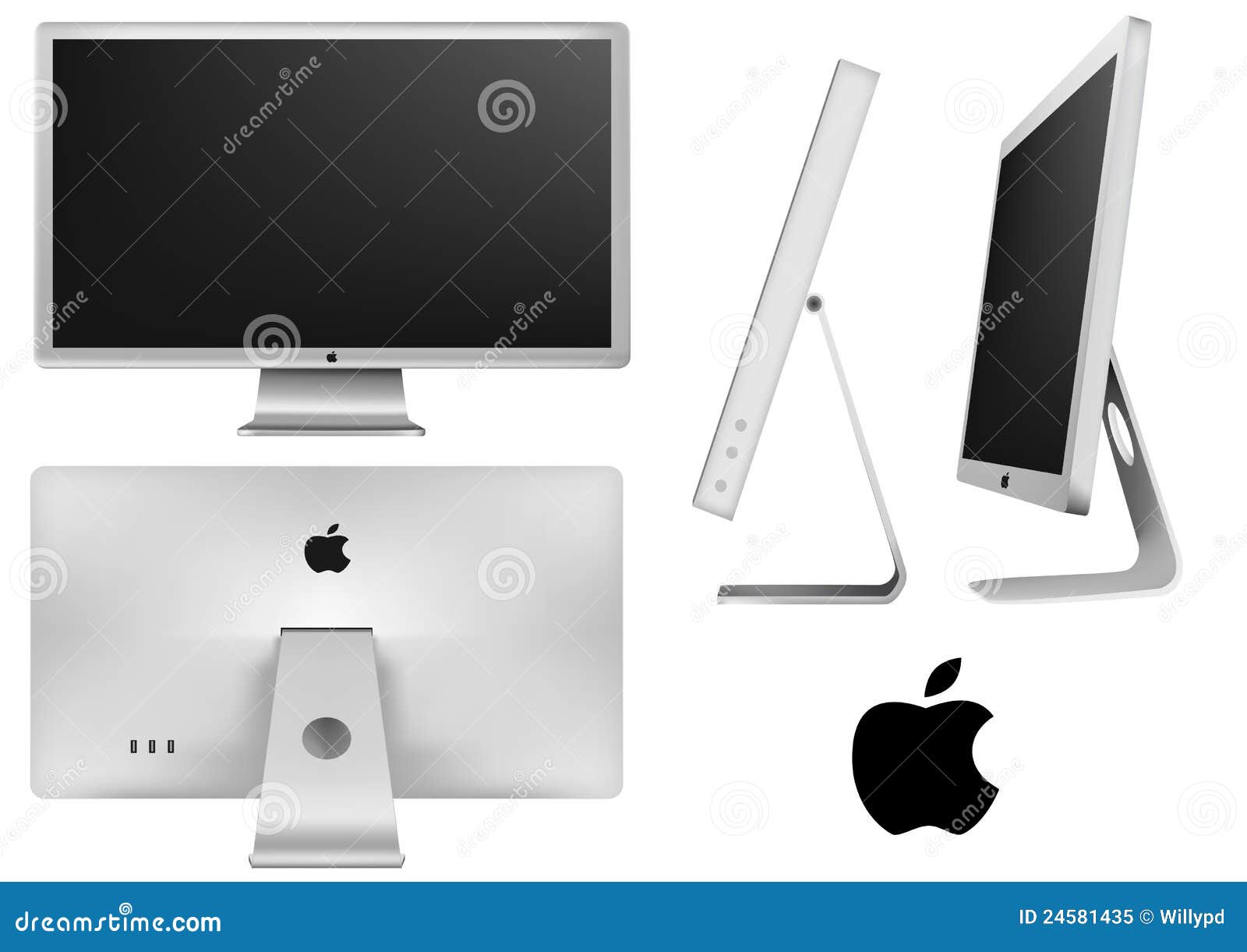 New Apple Cinema LED Display Vector Illustration | CartoonDealer.com ...