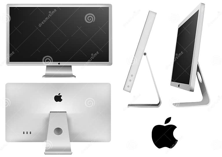 Monitor Apple Led Cinema Display Editorial Image - Illustration of ...
