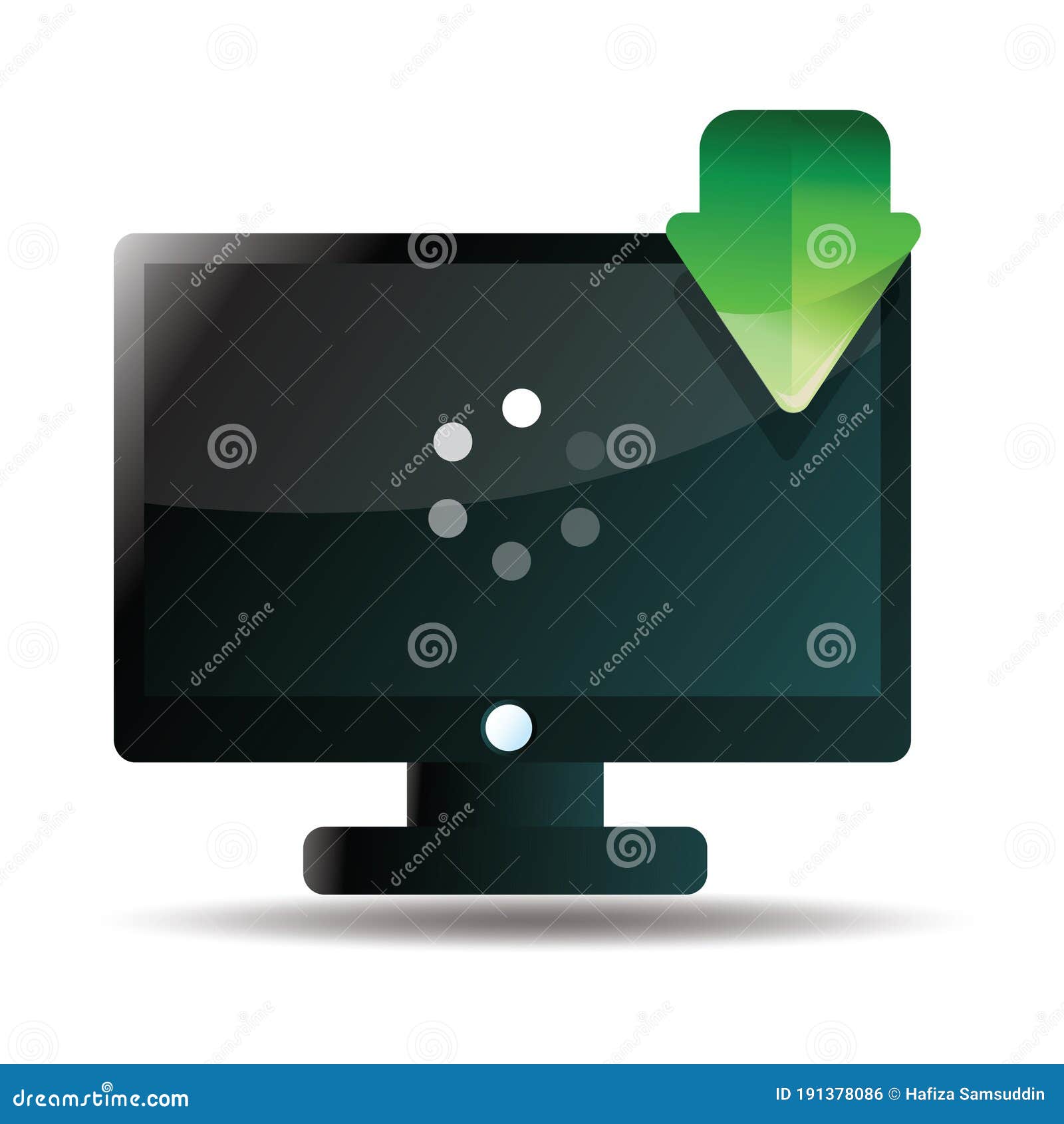 Monitor with Arrow. Vector Illustration Decorative Design Stock Vector ...