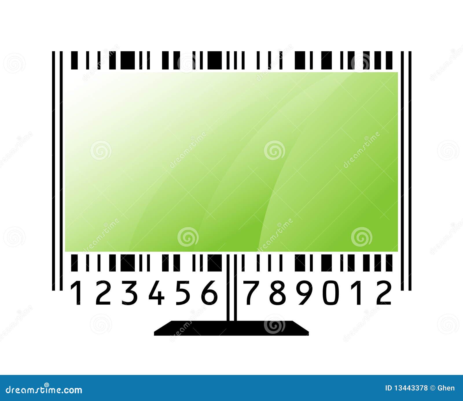 Monitor as barcode stock vector. Illustration of design - 13443378