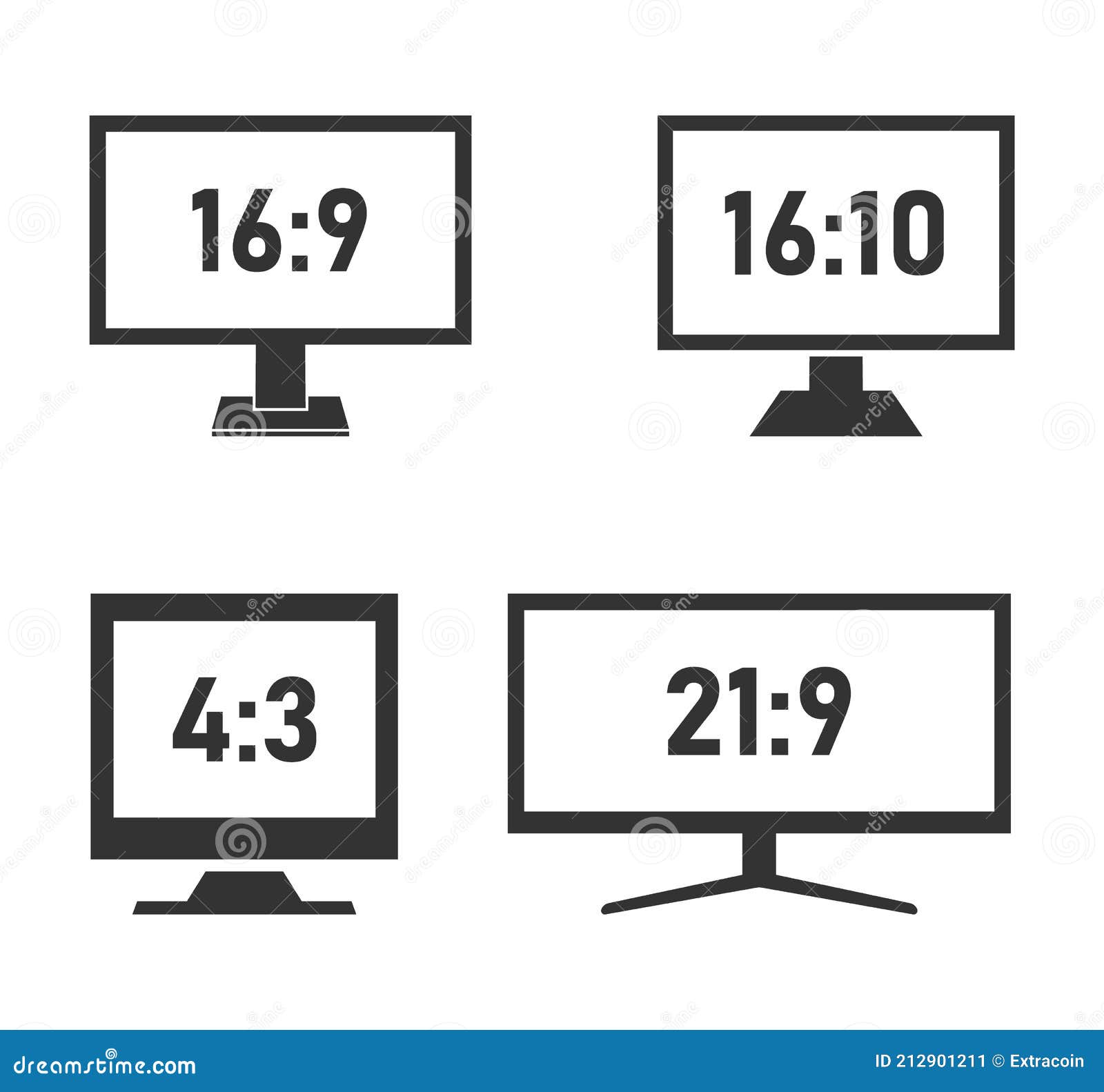 Monitor Aspect Ratio Size, Computer or Tv Display Aspect Ratio Symbols ... Monitor Aspect Ratio Size, Computer or Tv Display Aspect Ratio Symbols ...