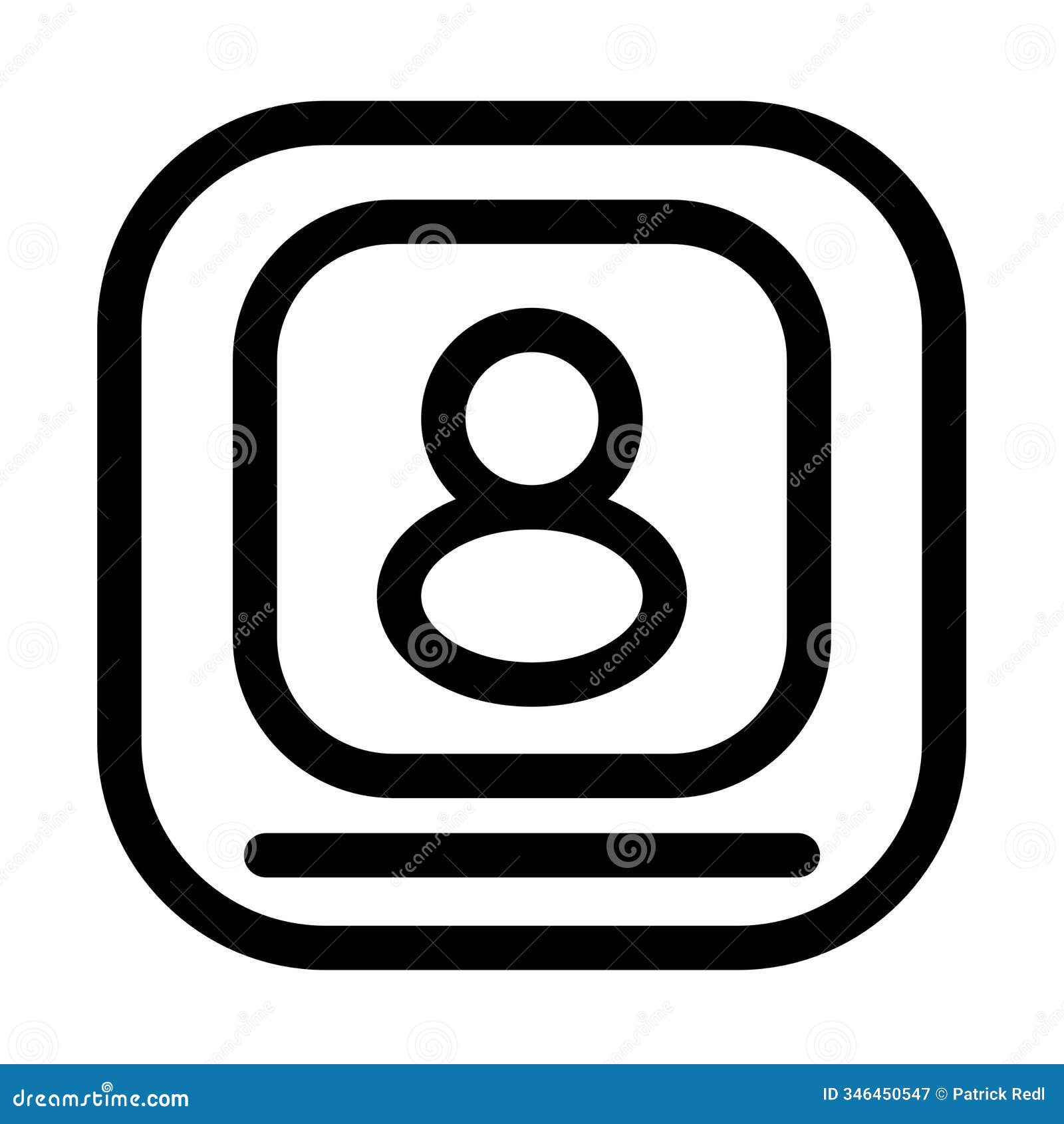 Monitor with an Avatar Representing Distance Learning Symbol - Modern ...