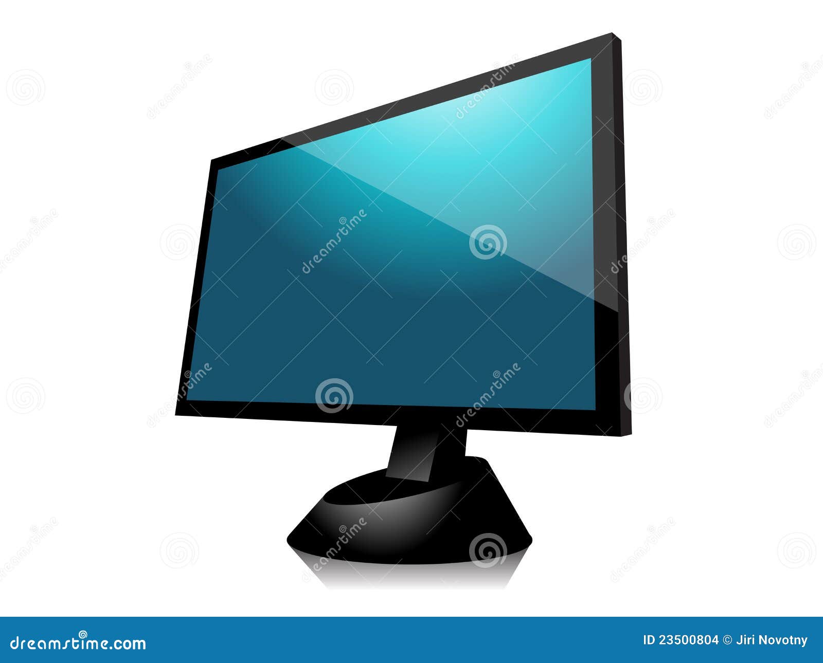 Monitor azul ilustración del vector. Ilustración de datos - 23500804