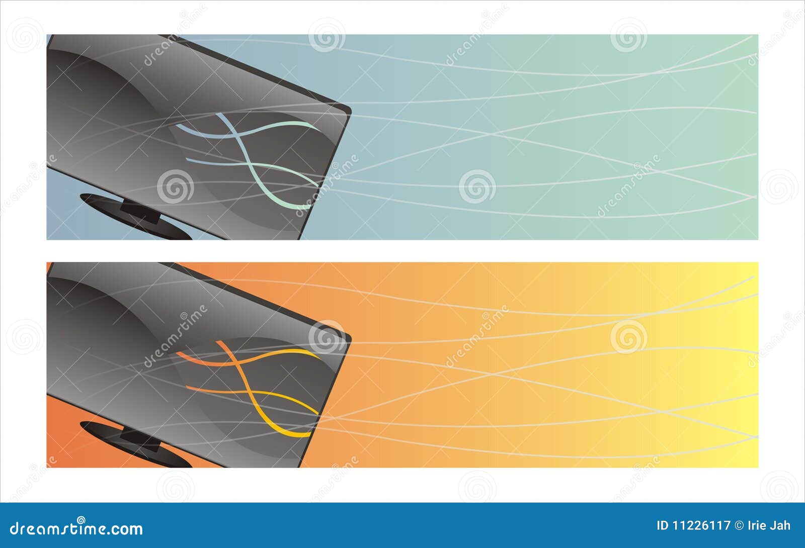 Monitor banners stock illustration. Illustration of pattern - 11226117