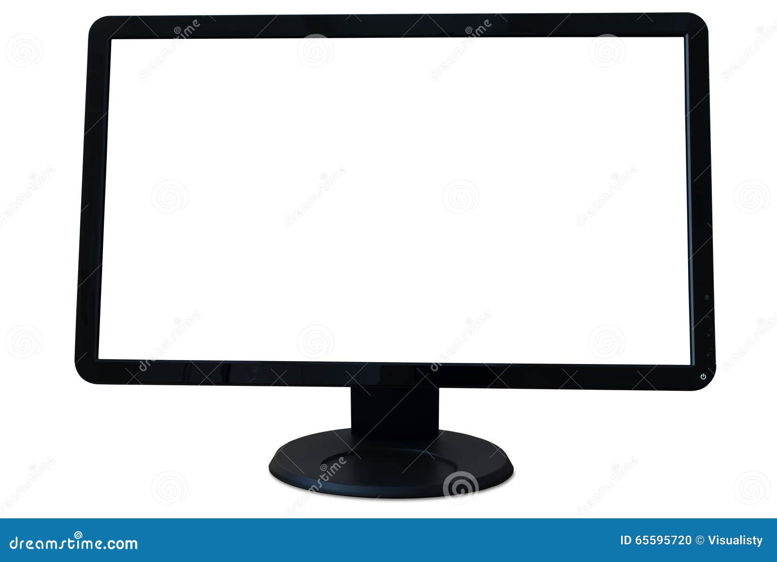 Monitor in Bianco Isolato Del Computer Dell'ampio Schermo Fotografia ...