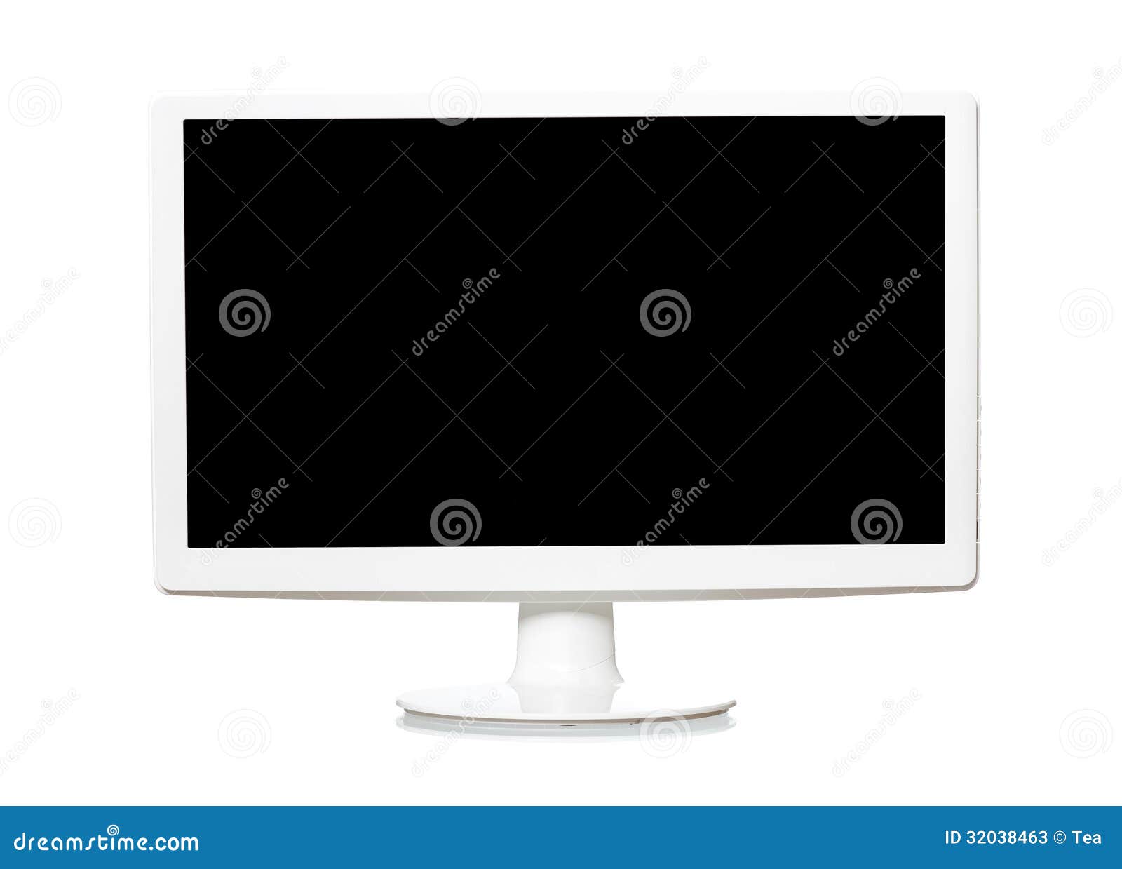 Monitor blanco imagen de archivo. Imagen de escritorio - 32038463