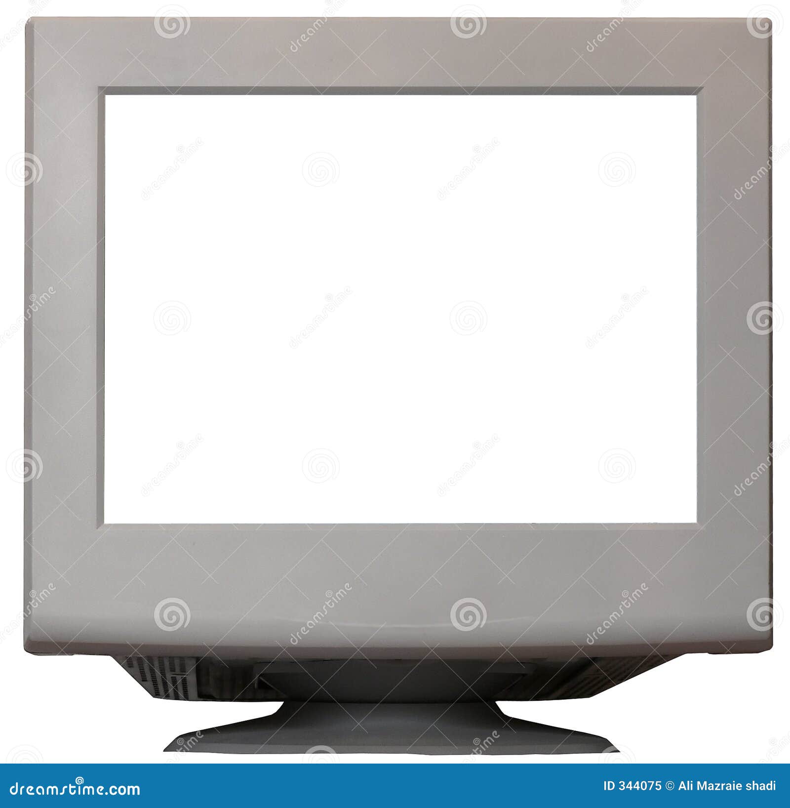 Monitor blanco imagen de archivo. Imagen de personal, fino - 344075