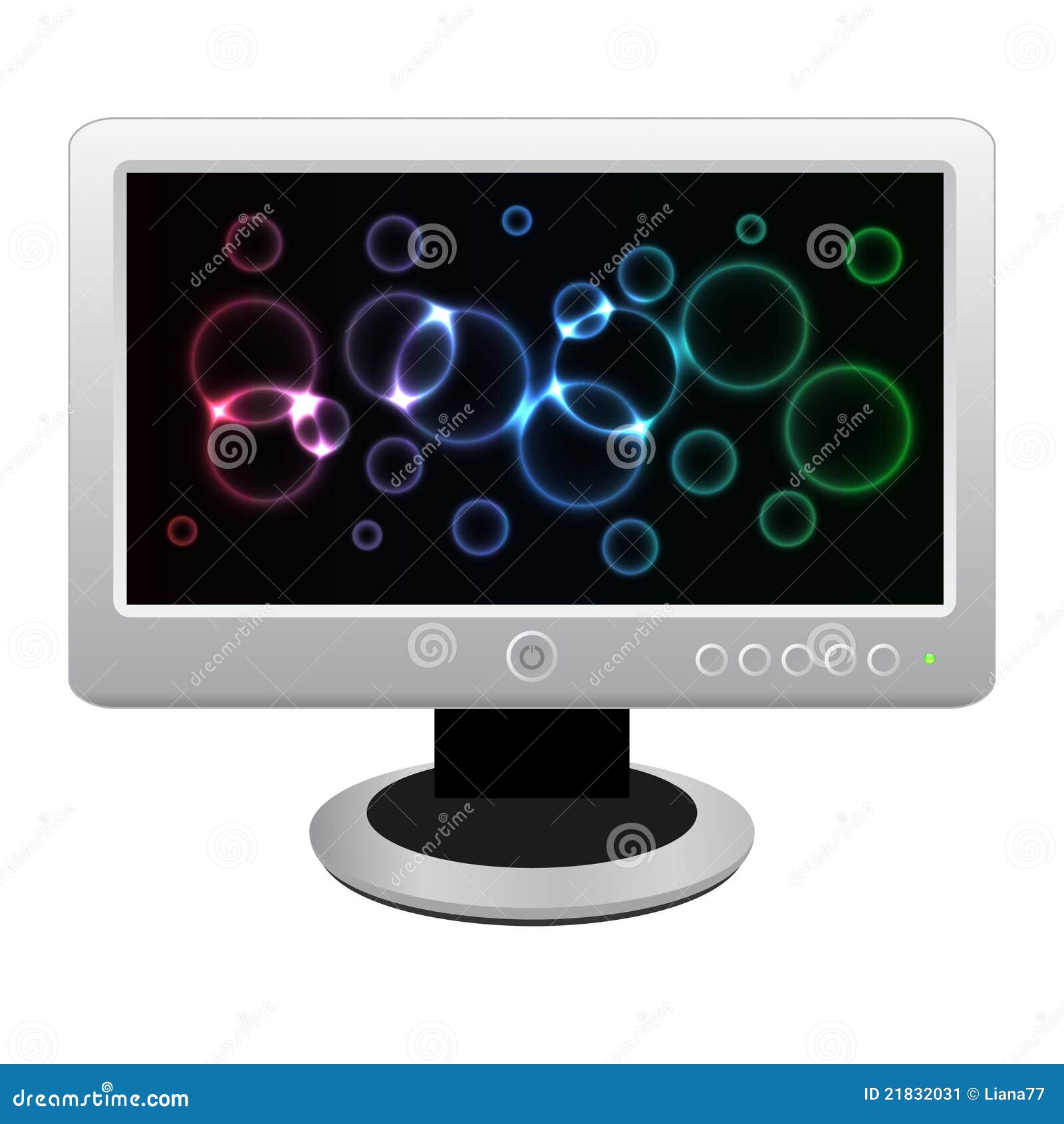 Monitor blanco del LCD ilustración del vector. Ilustración de medio ...