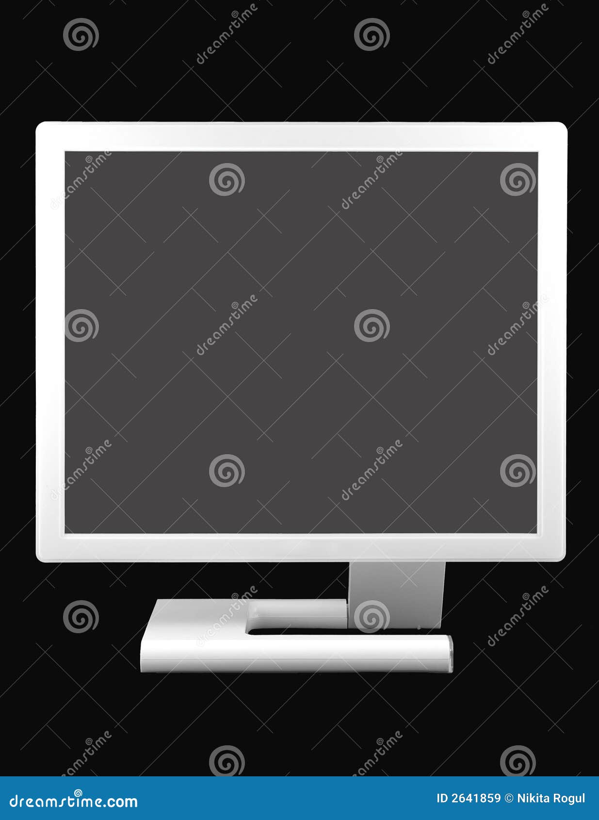 Monitor blanco del LCD imagen de archivo. Imagen de blanco - 2641859