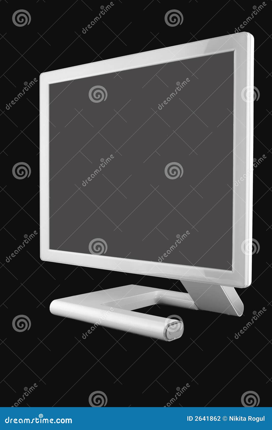 Monitor blanco del LCD foto de archivo. Imagen de digital - 2641862