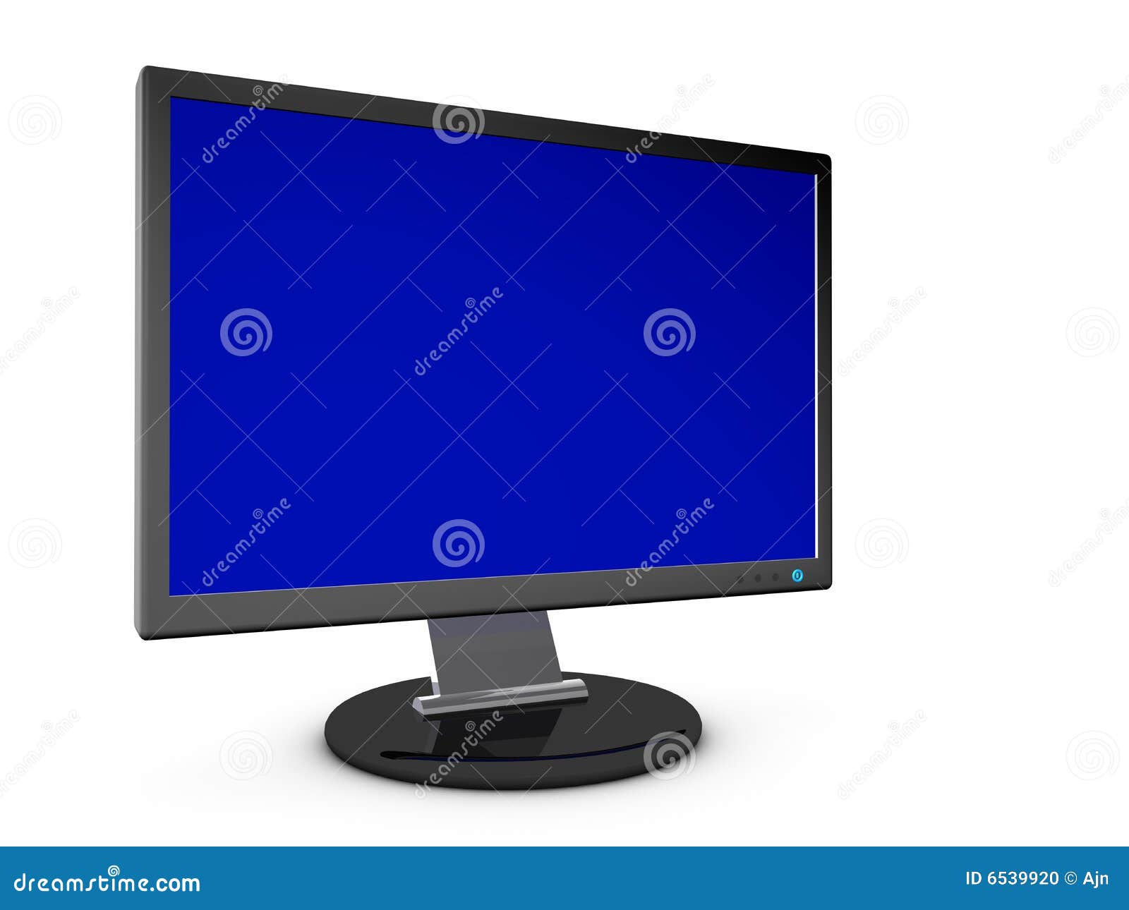 Monitor with Blank Screen stock illustration. Illustration of modern ...