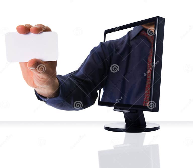 Monitor business card stock image. Image of card, identity - 5049271