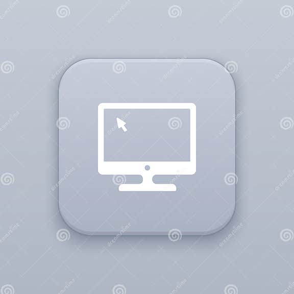 Monitor Button, Best Vector Stock Vector - Illustration of design, icon ...