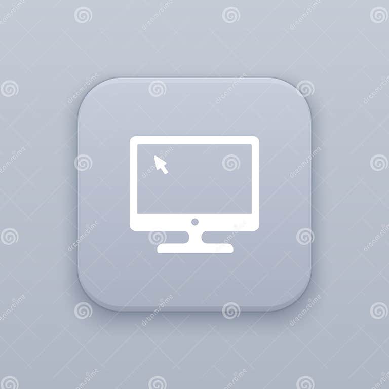 Monitor Button, Best Vector Stock Vector - Illustration of design, icon ...
