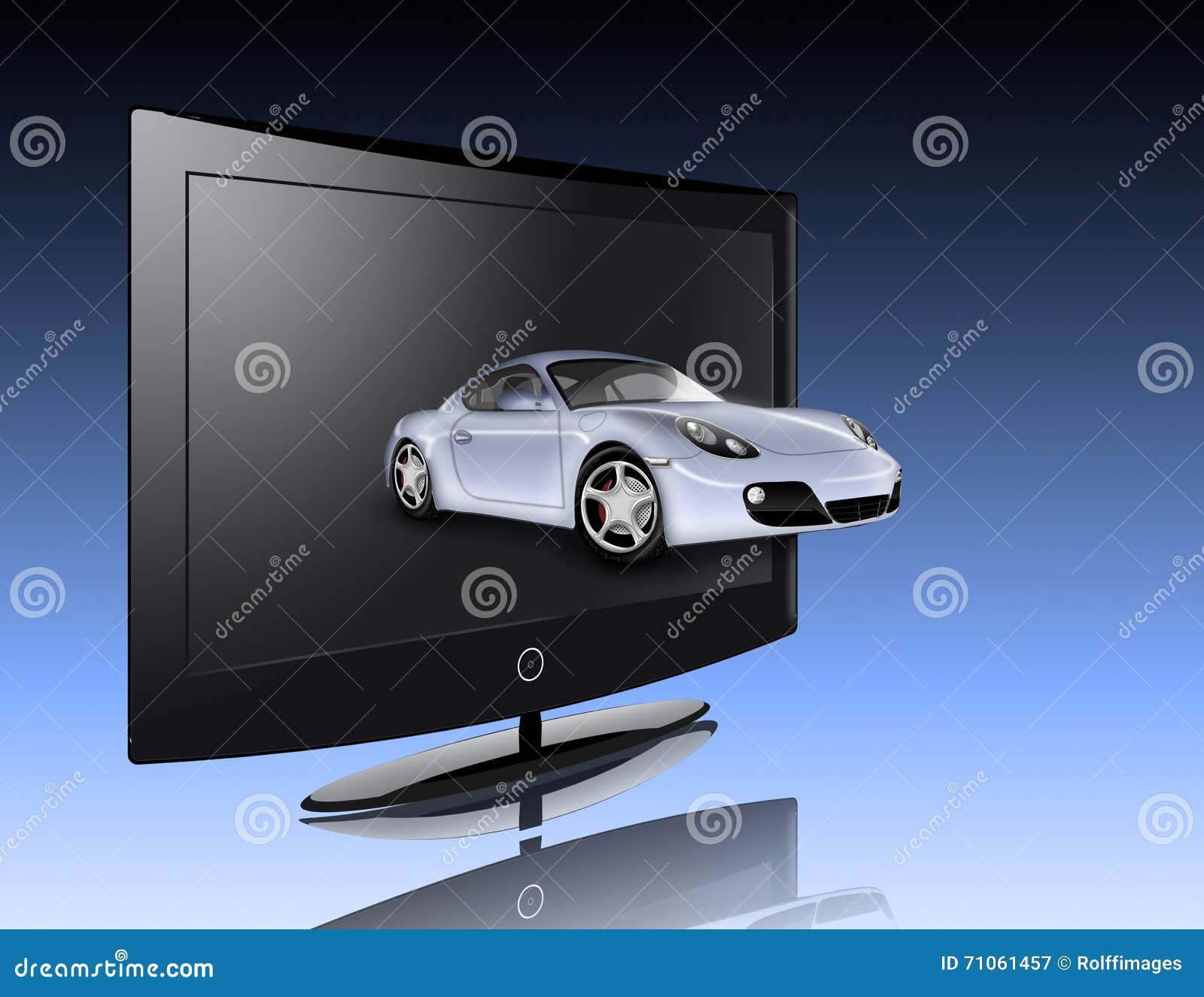 Monitor and car stock illustration. Illustration of interface - 71061457