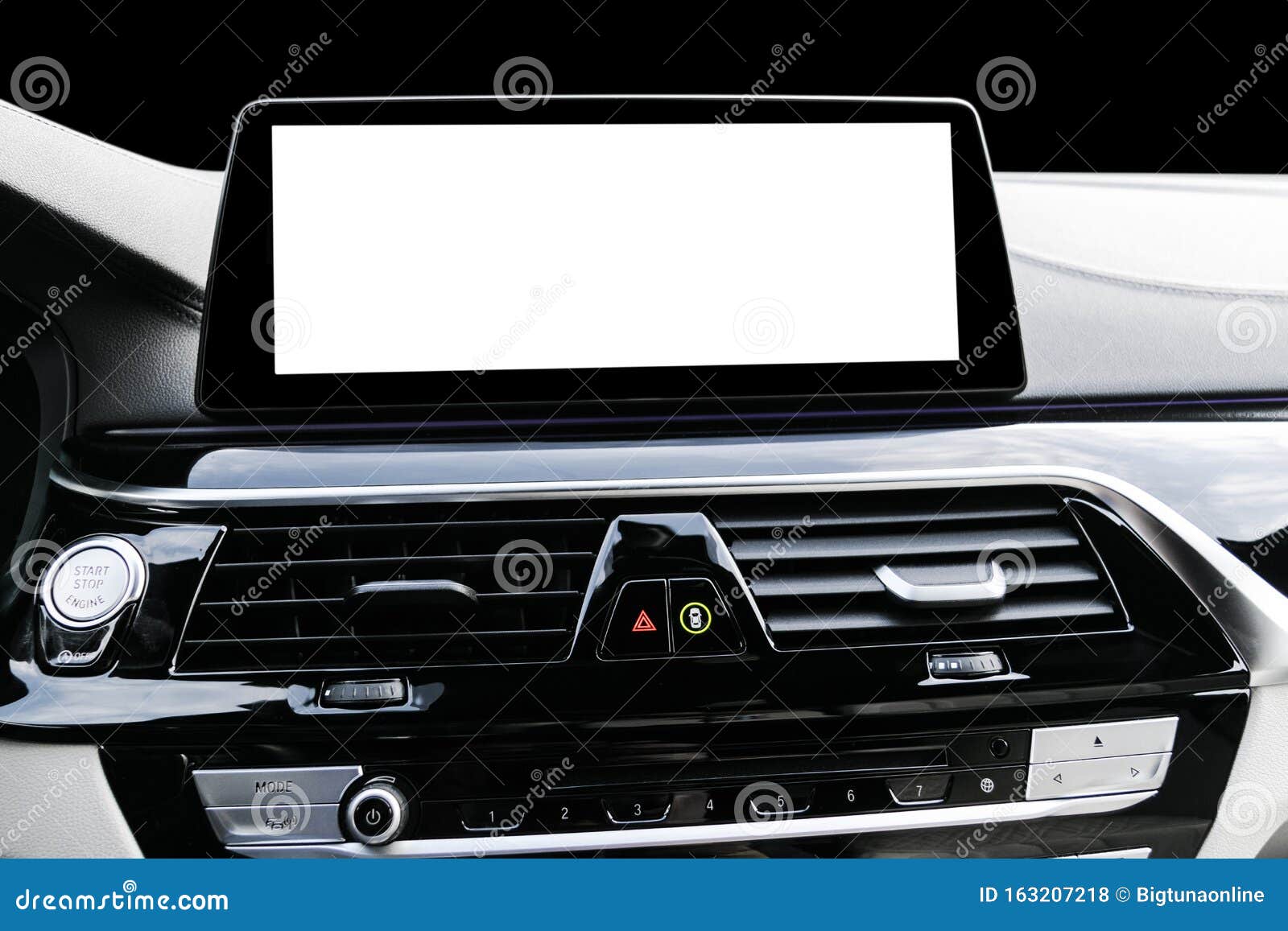 Monitor in Car with Blank Screen Use for Navigation Maps and GPS. on ...