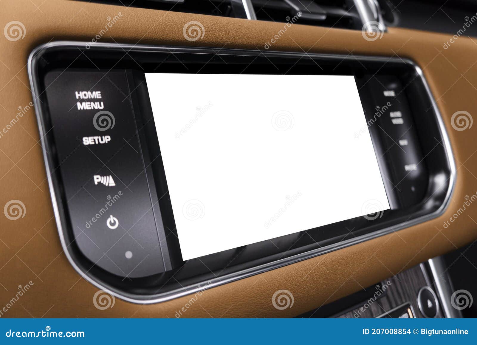 Monitor in Car with Isolated Blank Screen Use for Navigation Maps and ...