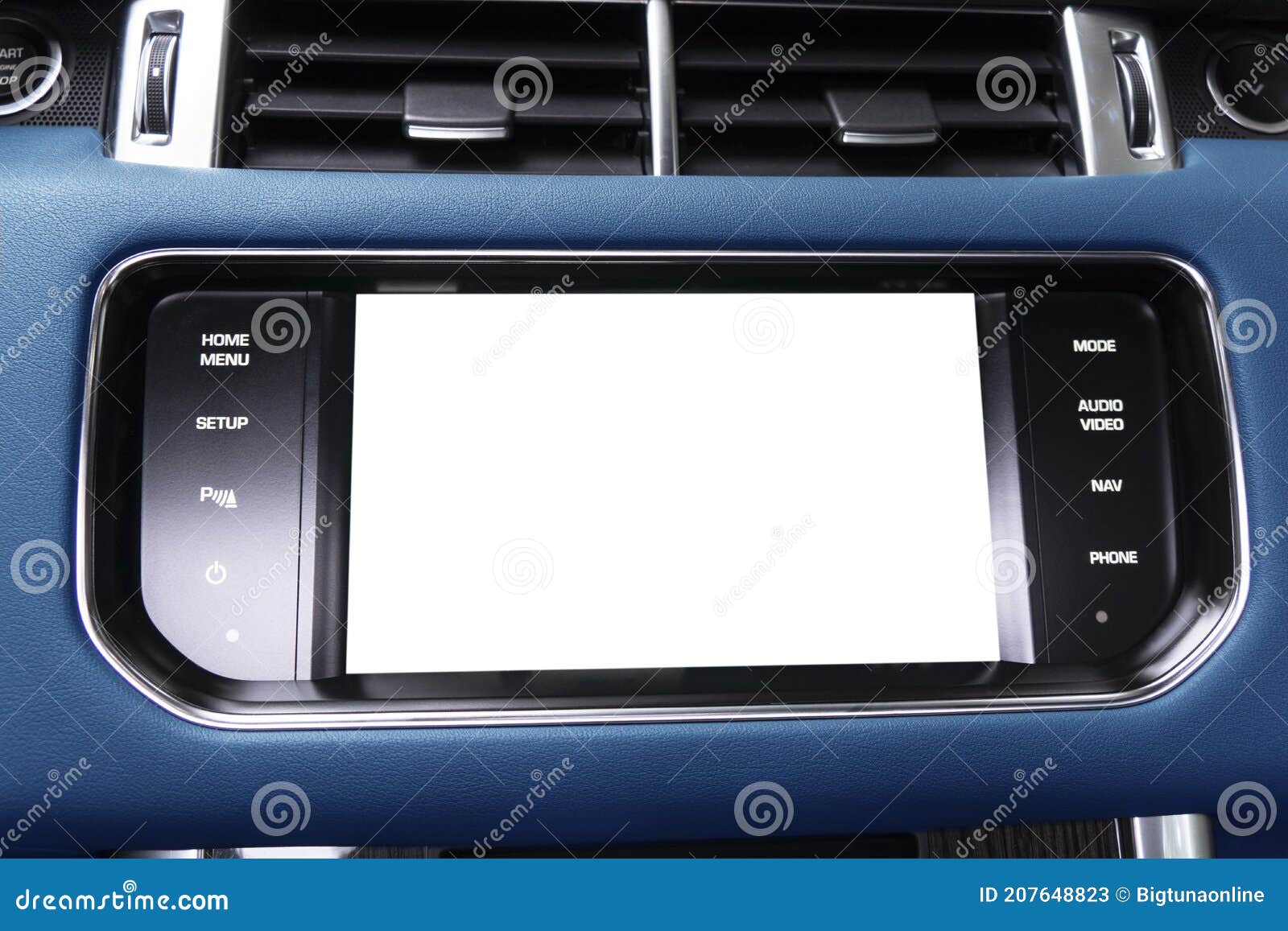 Monitor in Car with Isolated Blank Screen Use for Navigation Maps and ...