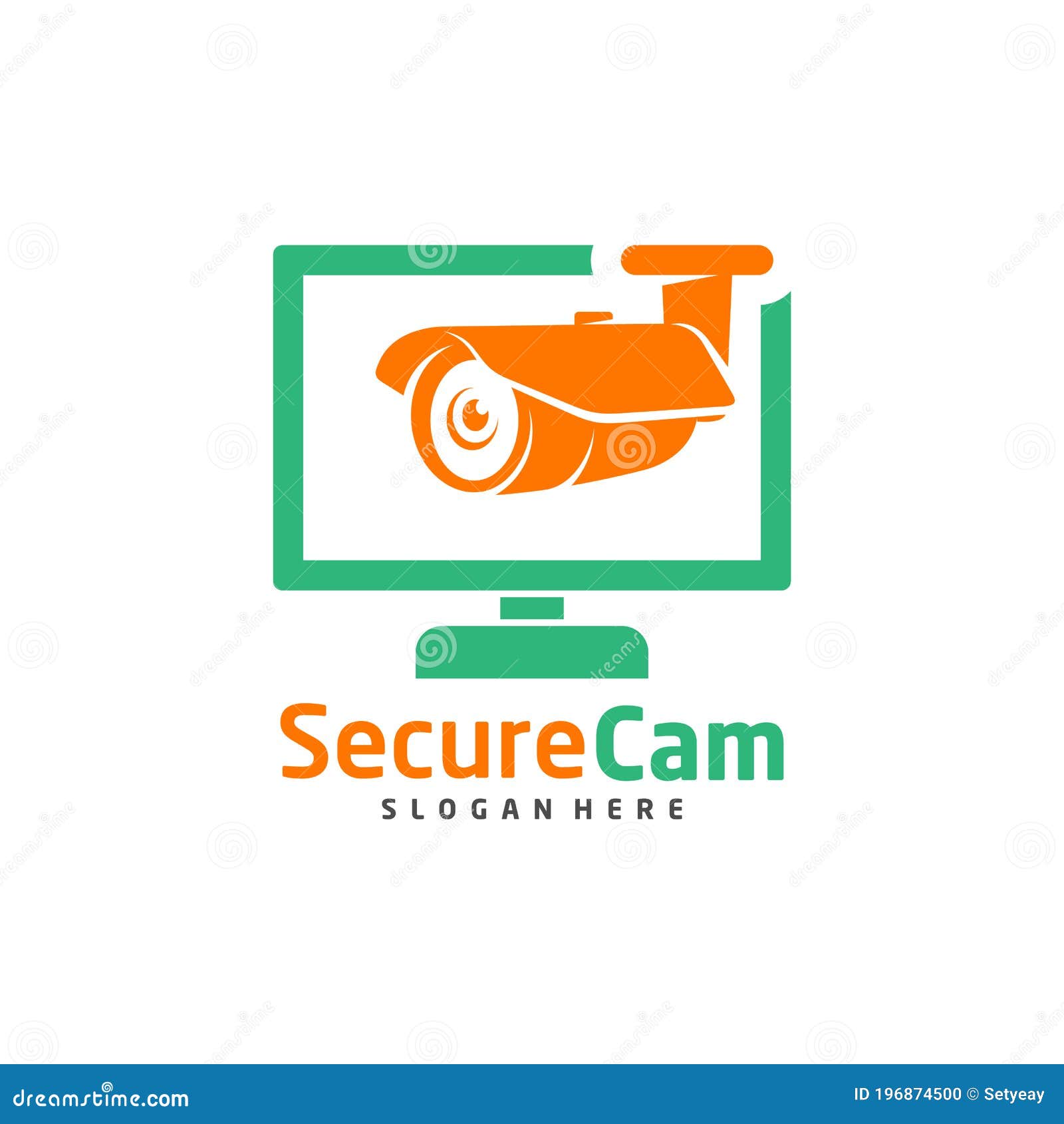 Monitor CCTV Camera Design Vector Template, Concept Symbol Icon ...