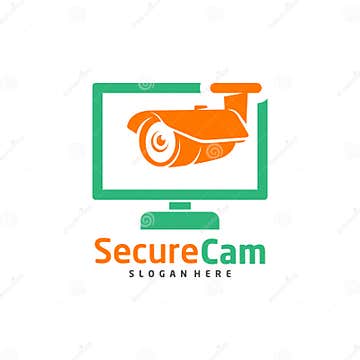 Monitor CCTV Camera Logo Design Vector Template, Concept Symbol Icon ...