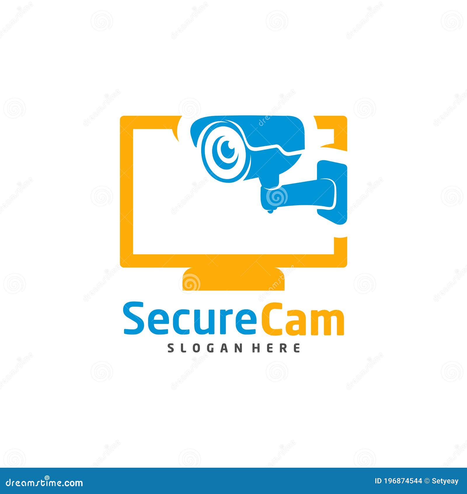 Monitor CCTV Camera Logo Design Vector Template, Concept Symbol Icon ...