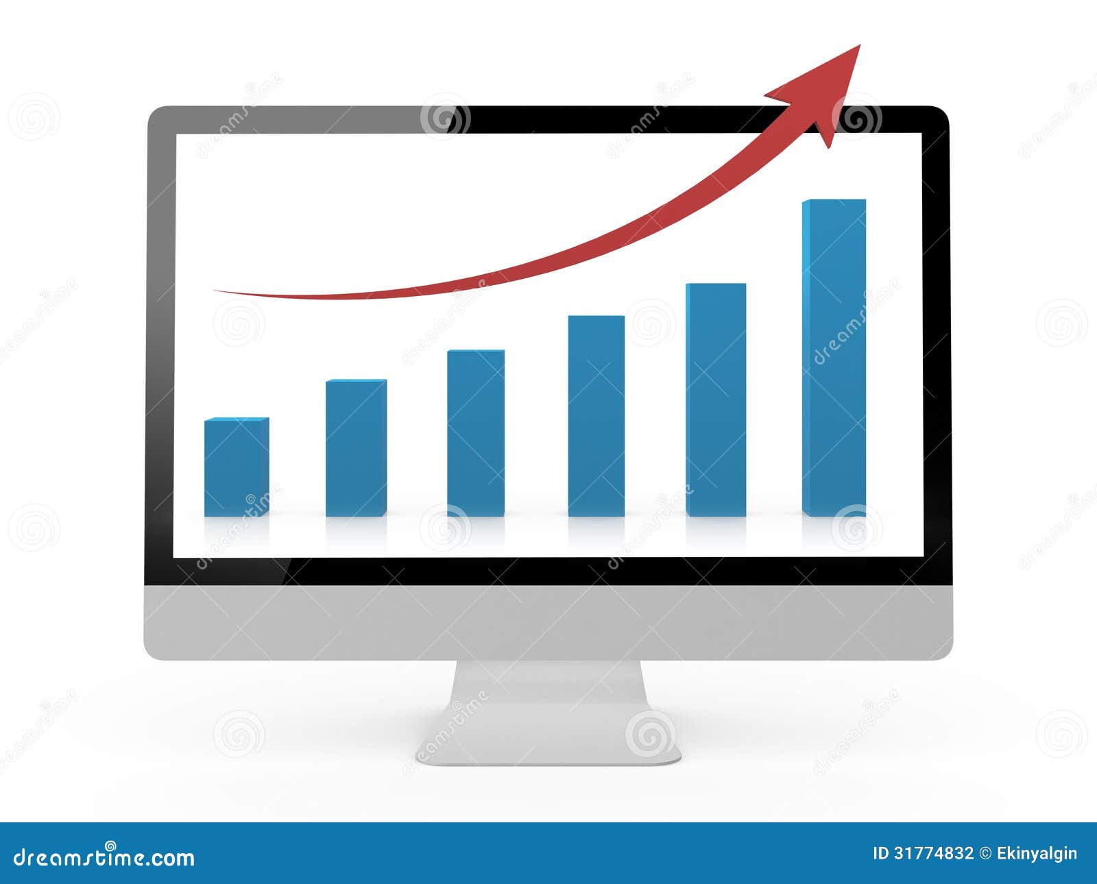 Monitor and Chart stock illustration. Illustration of digital - 31774832