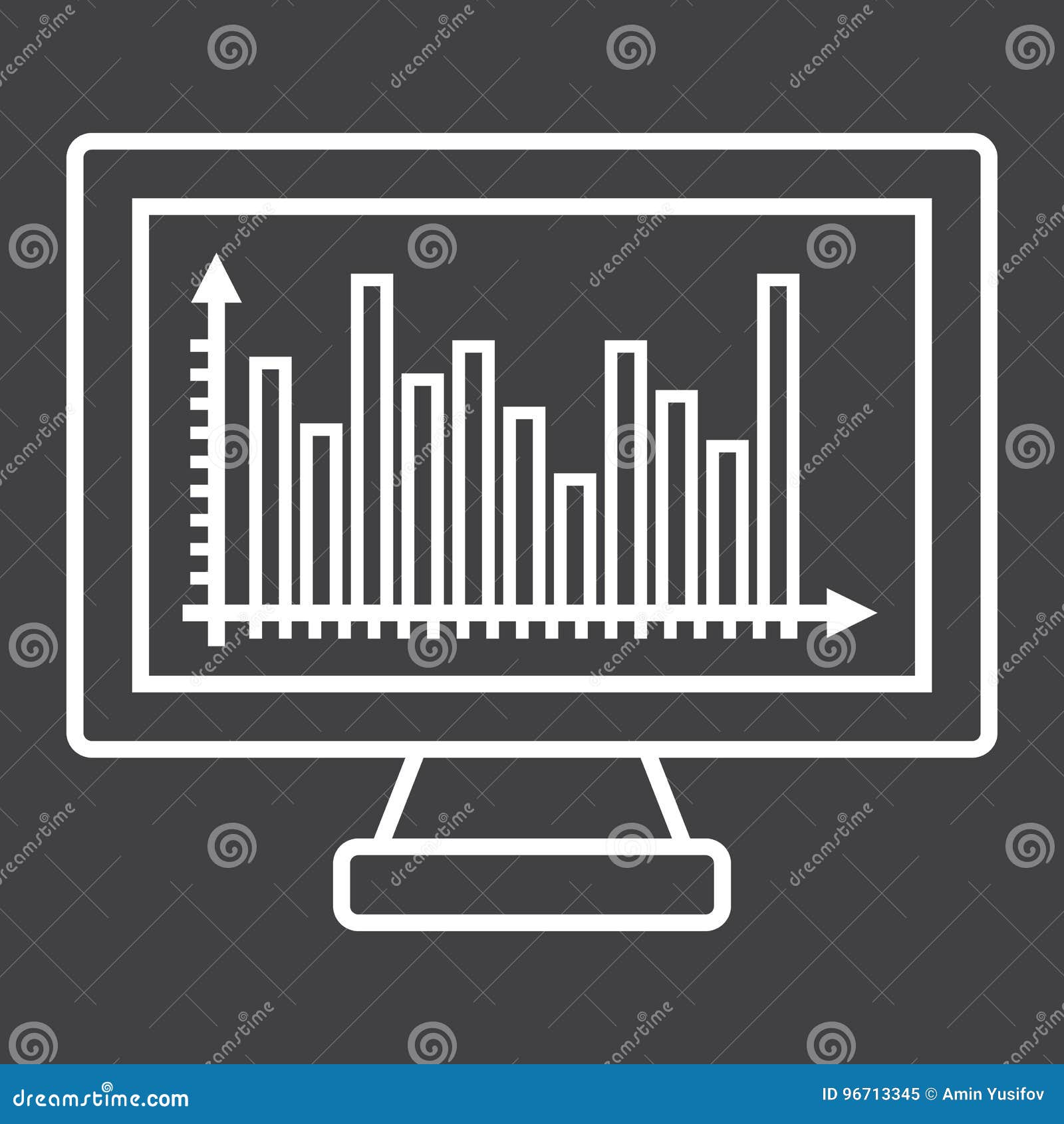 Monitor, Chart Icon Royalty-Free Stock Image | CartoonDealer.com #188885206