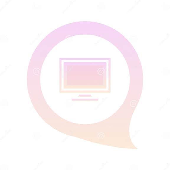 Monitor Chat Logo Gradient Design Template Icon Element Stock Vector ...