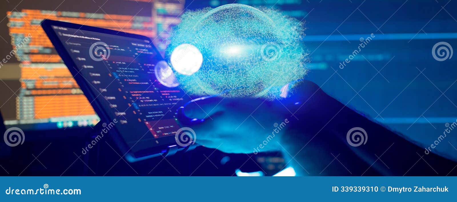 Monitor Closeup Of Function Source Code Abstract It Technology 1243