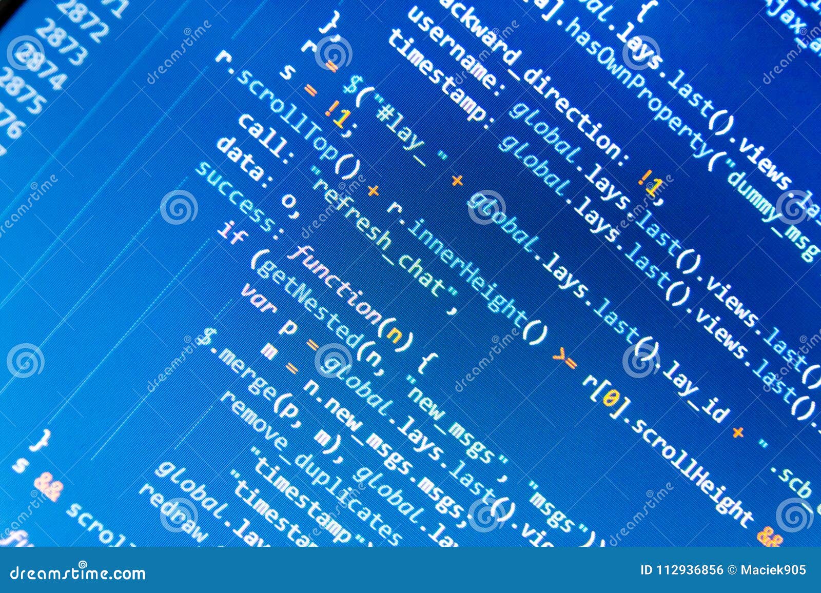 Monitor Closeup Of Function Source Code Website Programming Code Programming Code Typing Stock