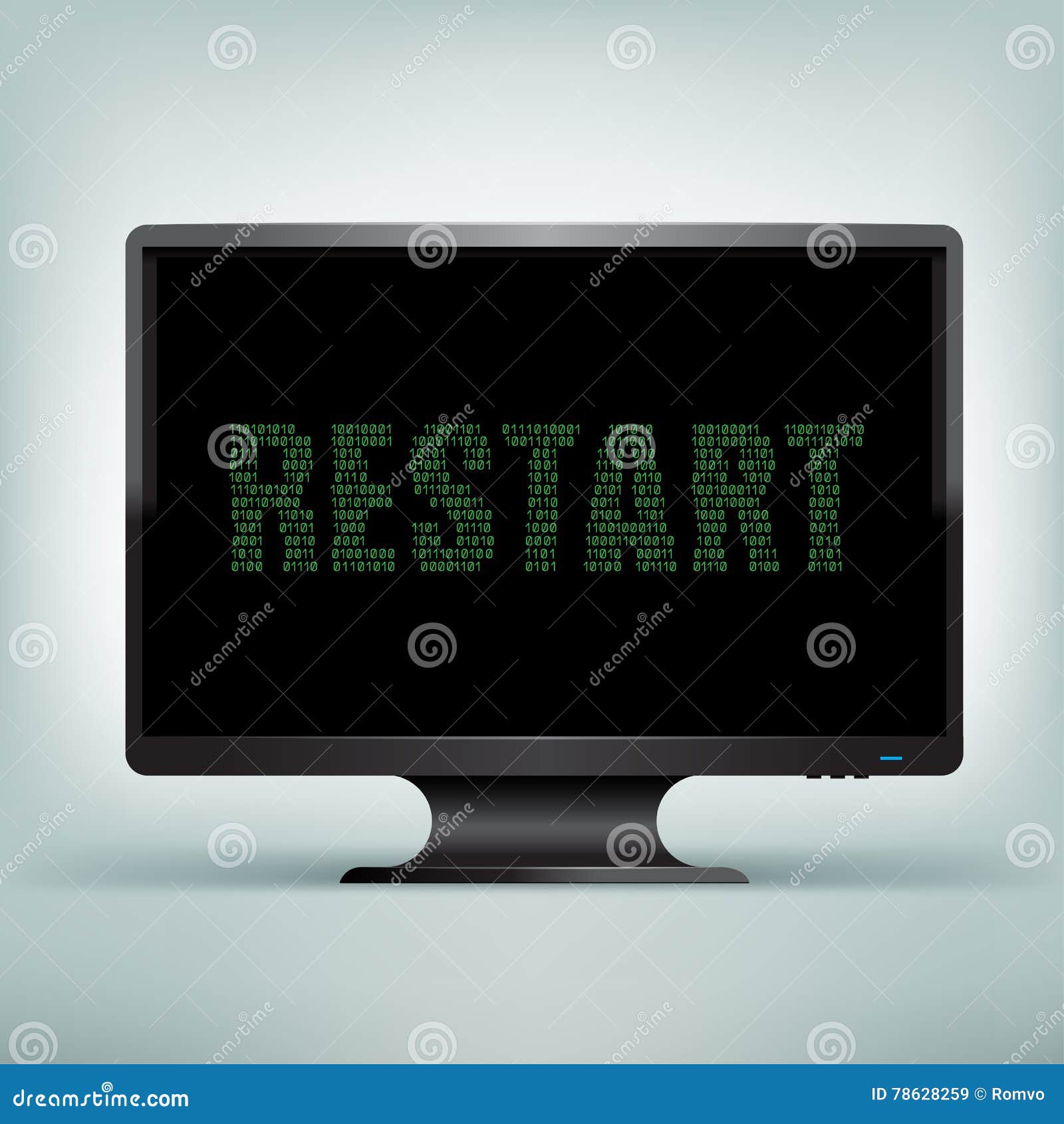 Monitor code restart stock vector. Illustration of cyberspace - 78628259