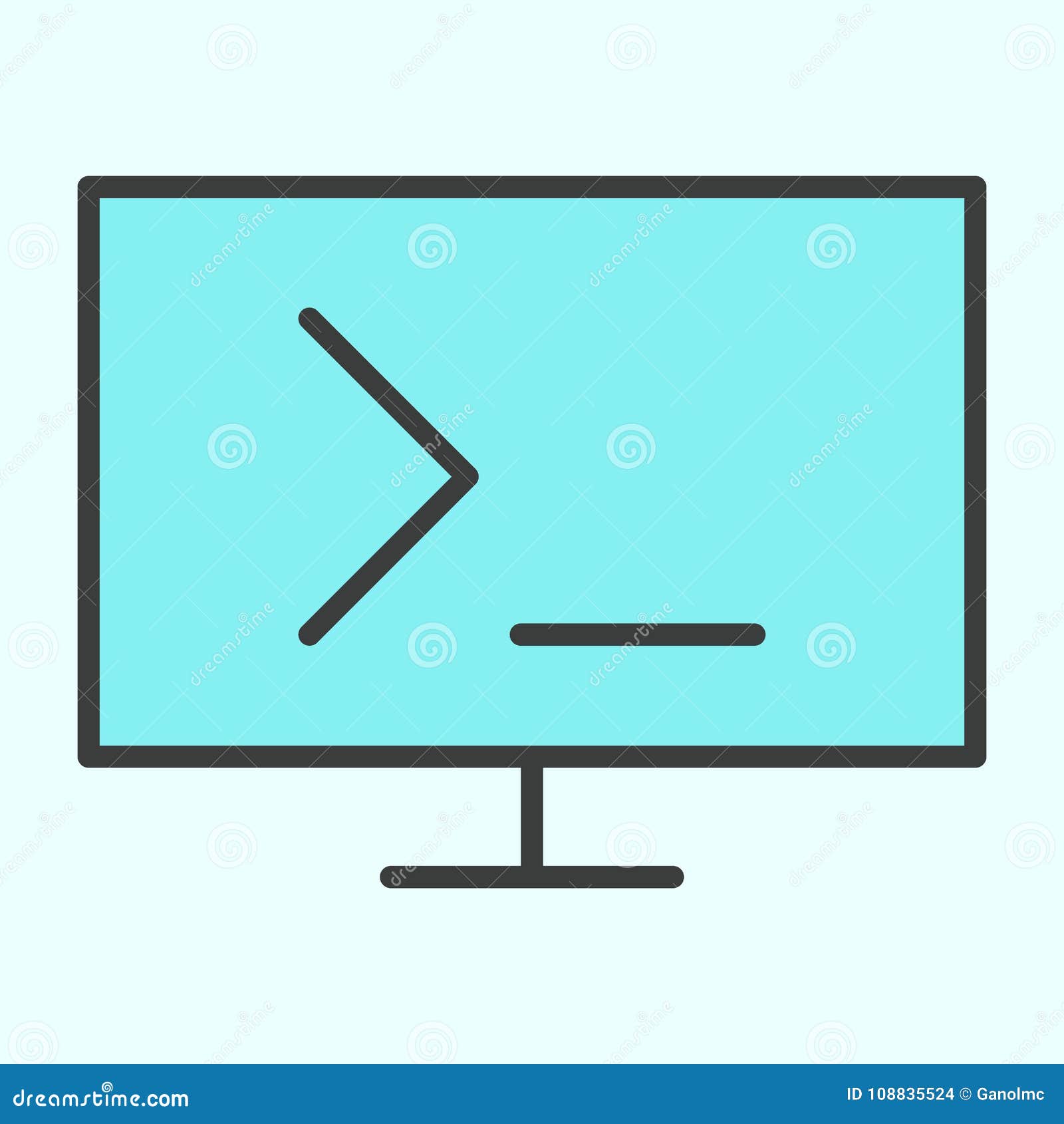 Monitor Command Icon. Vector Simple Minimal 96x96 Pictogram ...