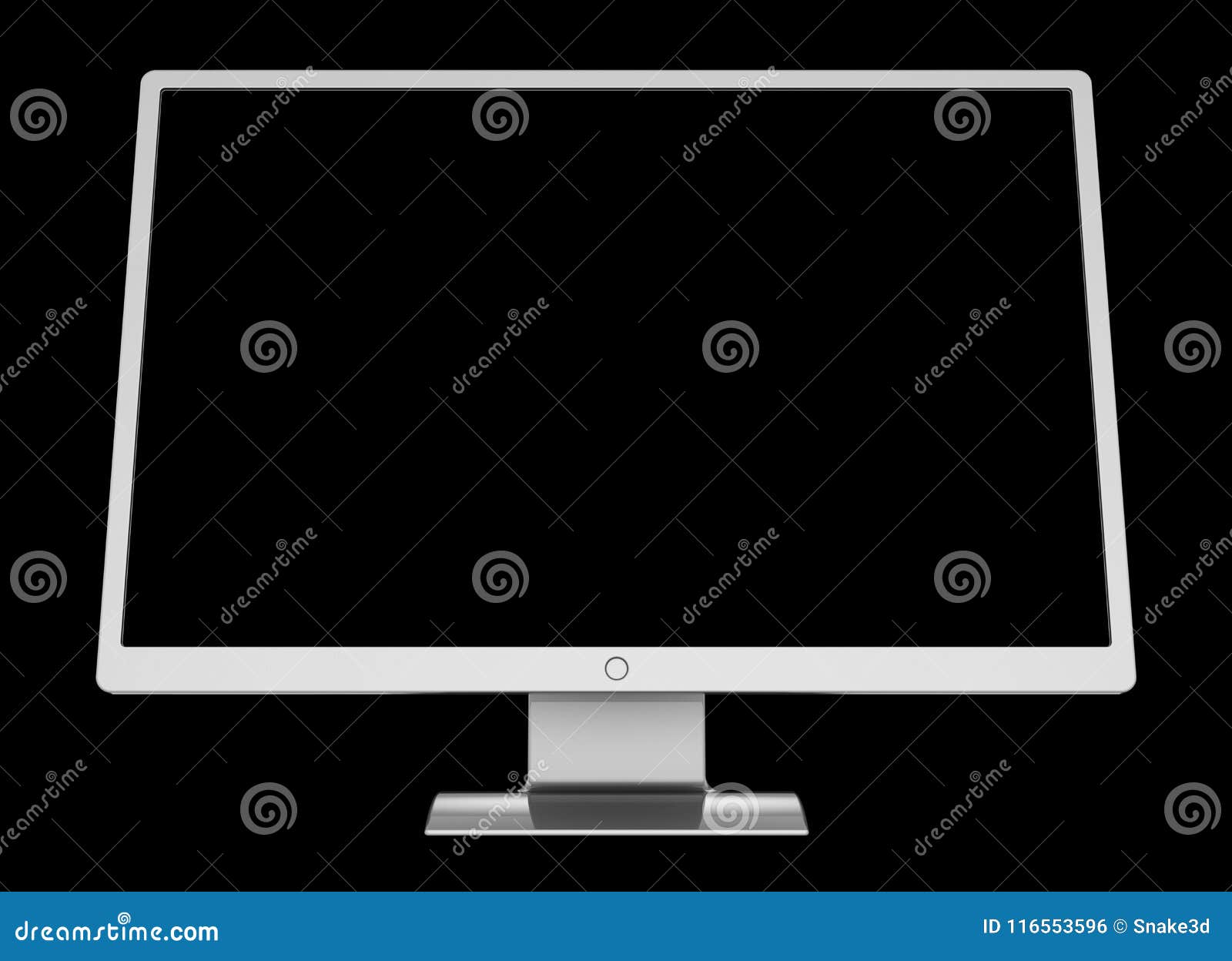 Monitor Computer Flat Presentation Screen Wide Empty Stock Illustration ...