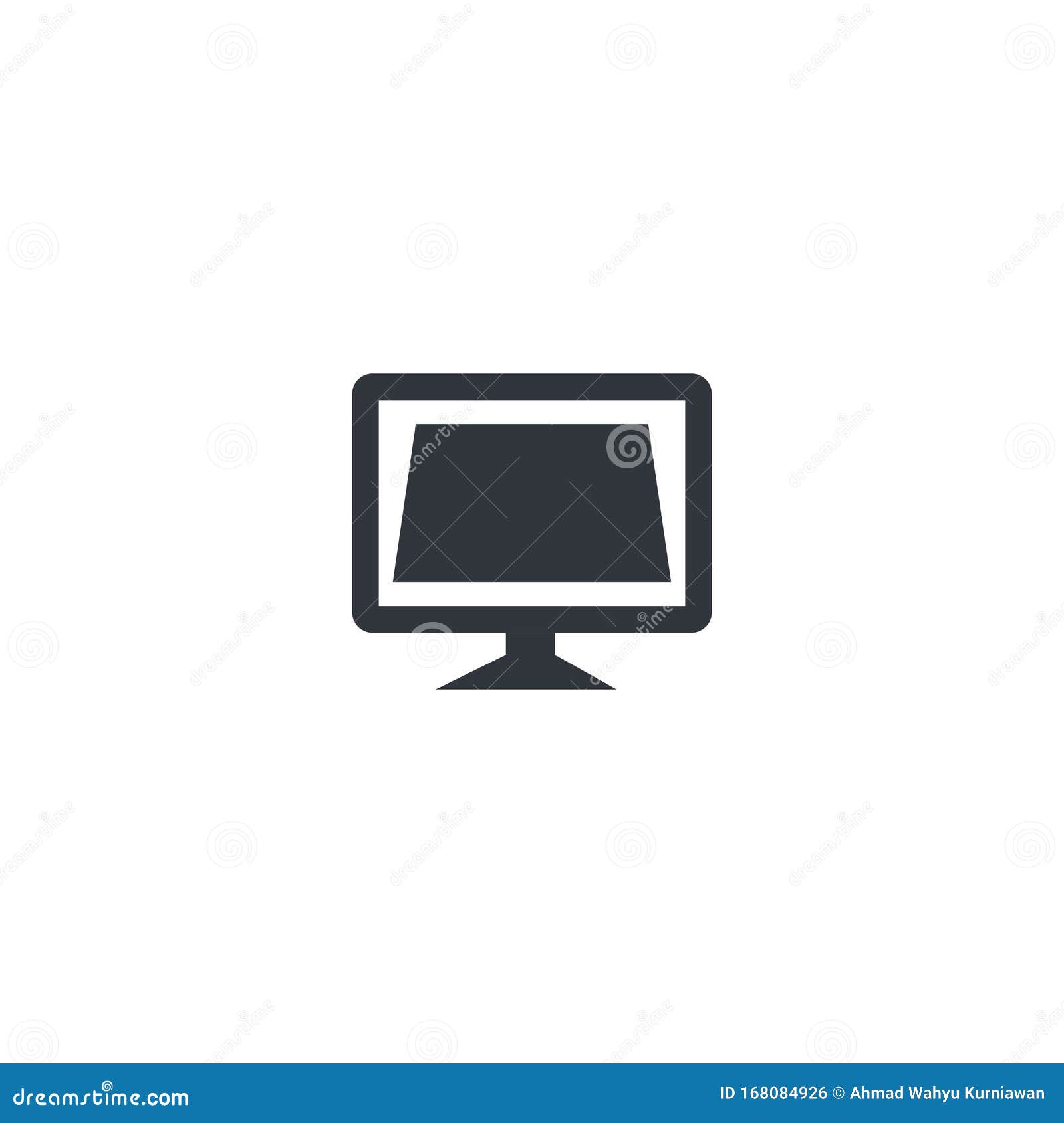 Monitor computer icon stock vector. Illustration of modern - 168084926