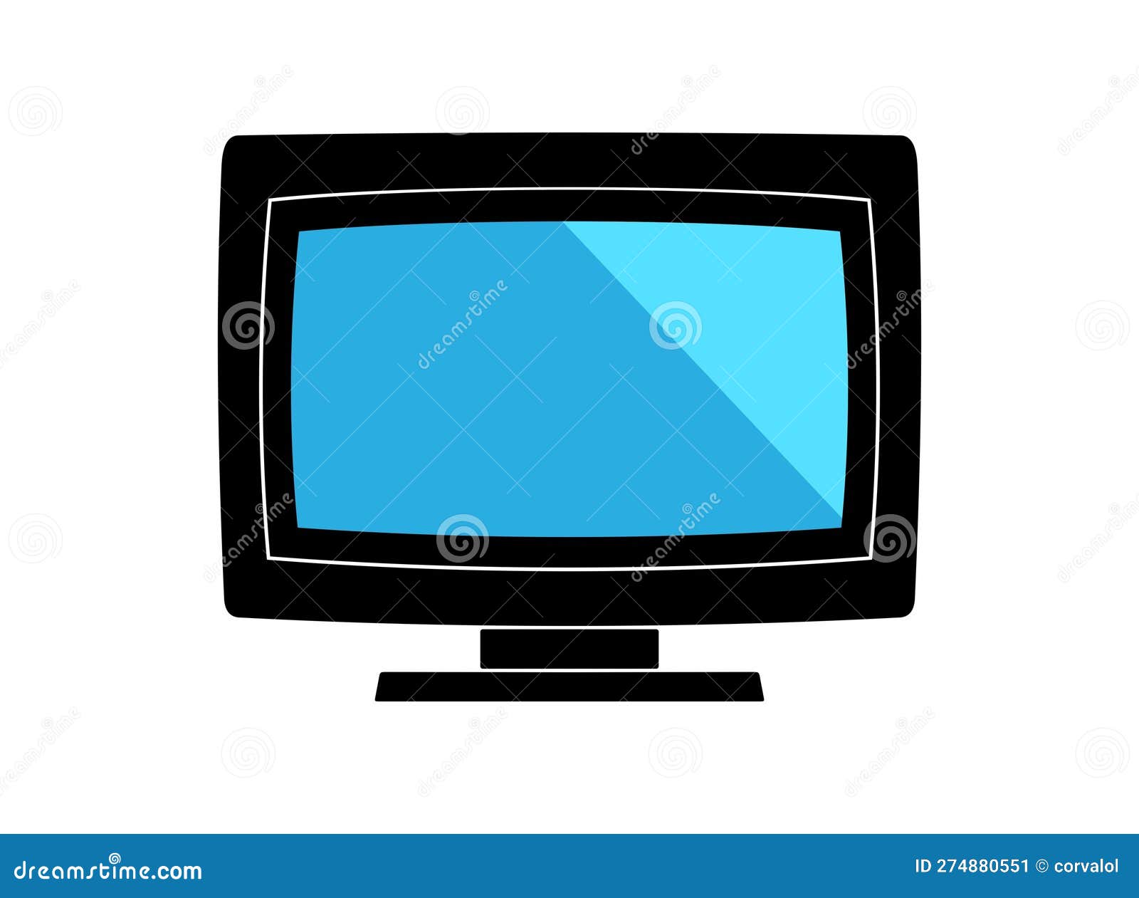 Monitor Computer Icon on the White Background Vector Illustration Stock ...