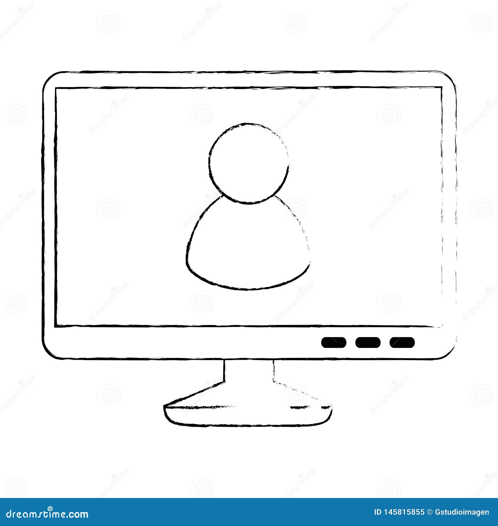 Monitor Avatar Icon Set Royalty-Free Stock Photography | CartoonDealer ...