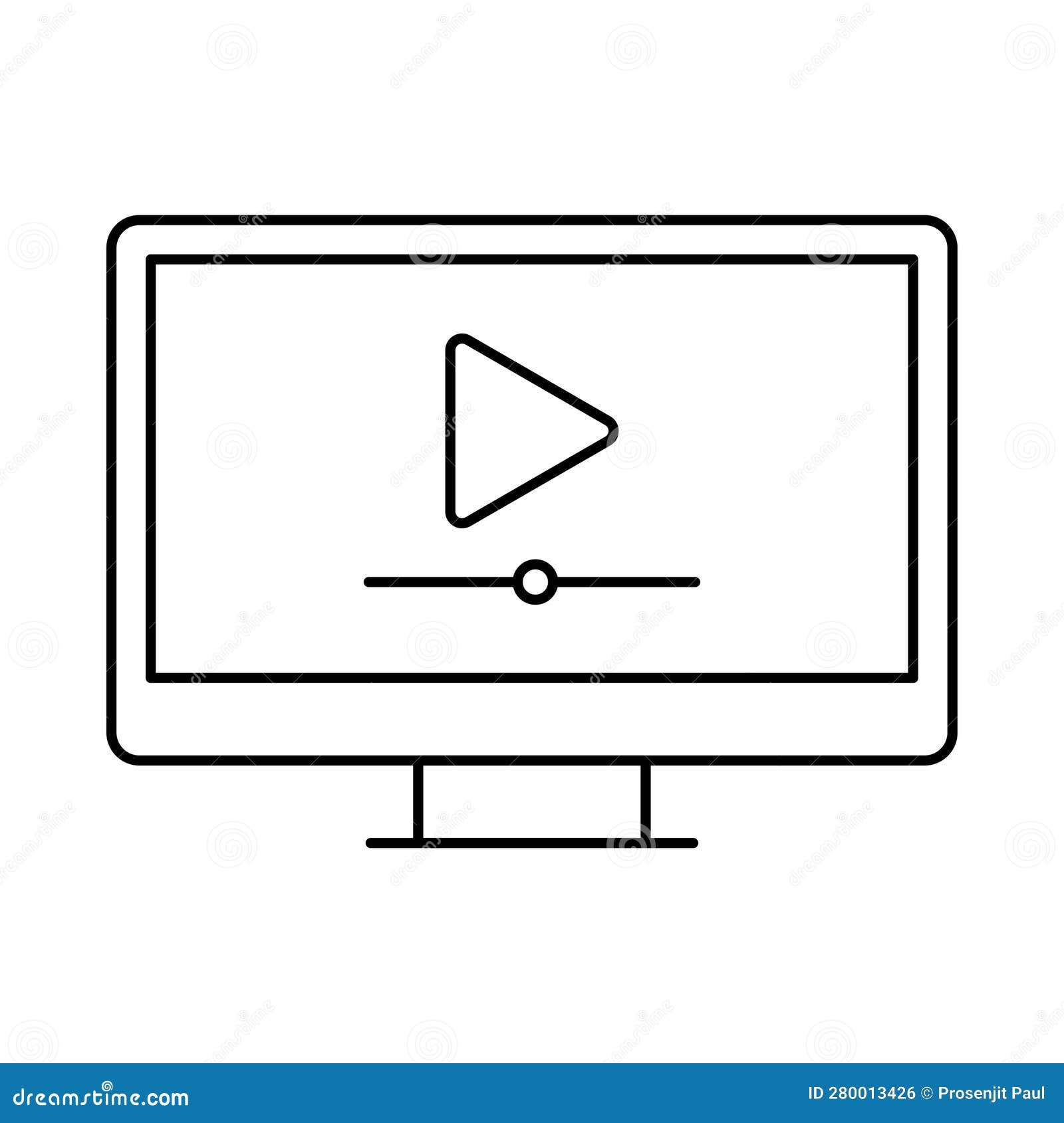 Monitor, Computer, Video Player, Video, Computer Video Icon Stock ...