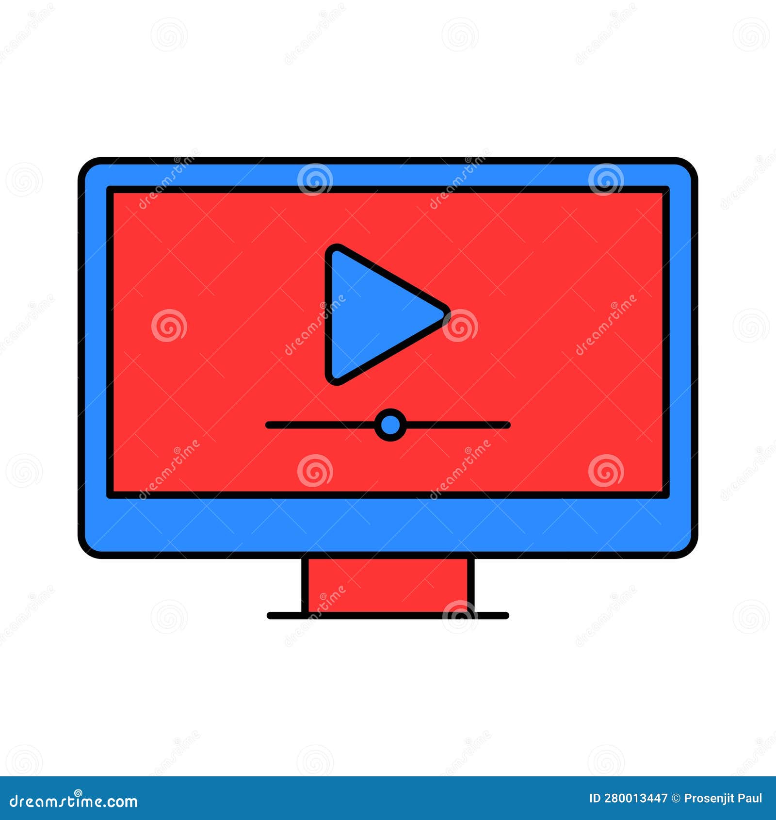 Monitor, Computer, Video Player, Video, Computer Video Icon Stock ...
