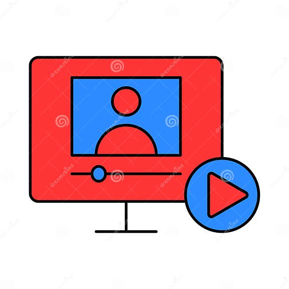 Monitor, Computer, Video Player, Video, Computer Video Icon Stock ...