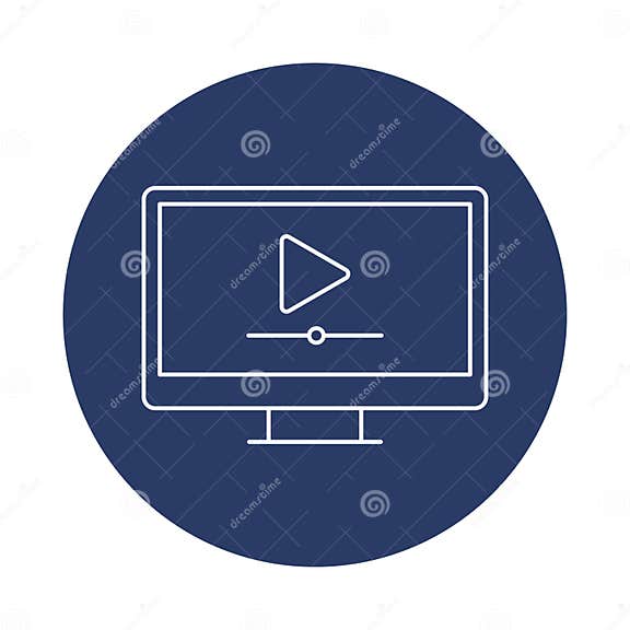 Monitor, Computer, Video Player, Video, Computer Video Icon Stock ...