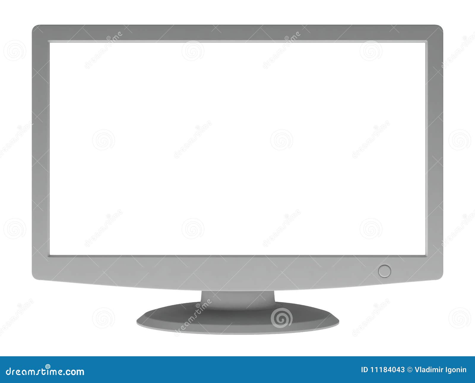 Monitor Con La Pantalla En Blanco Stock de ilustración - Ilustración de ...