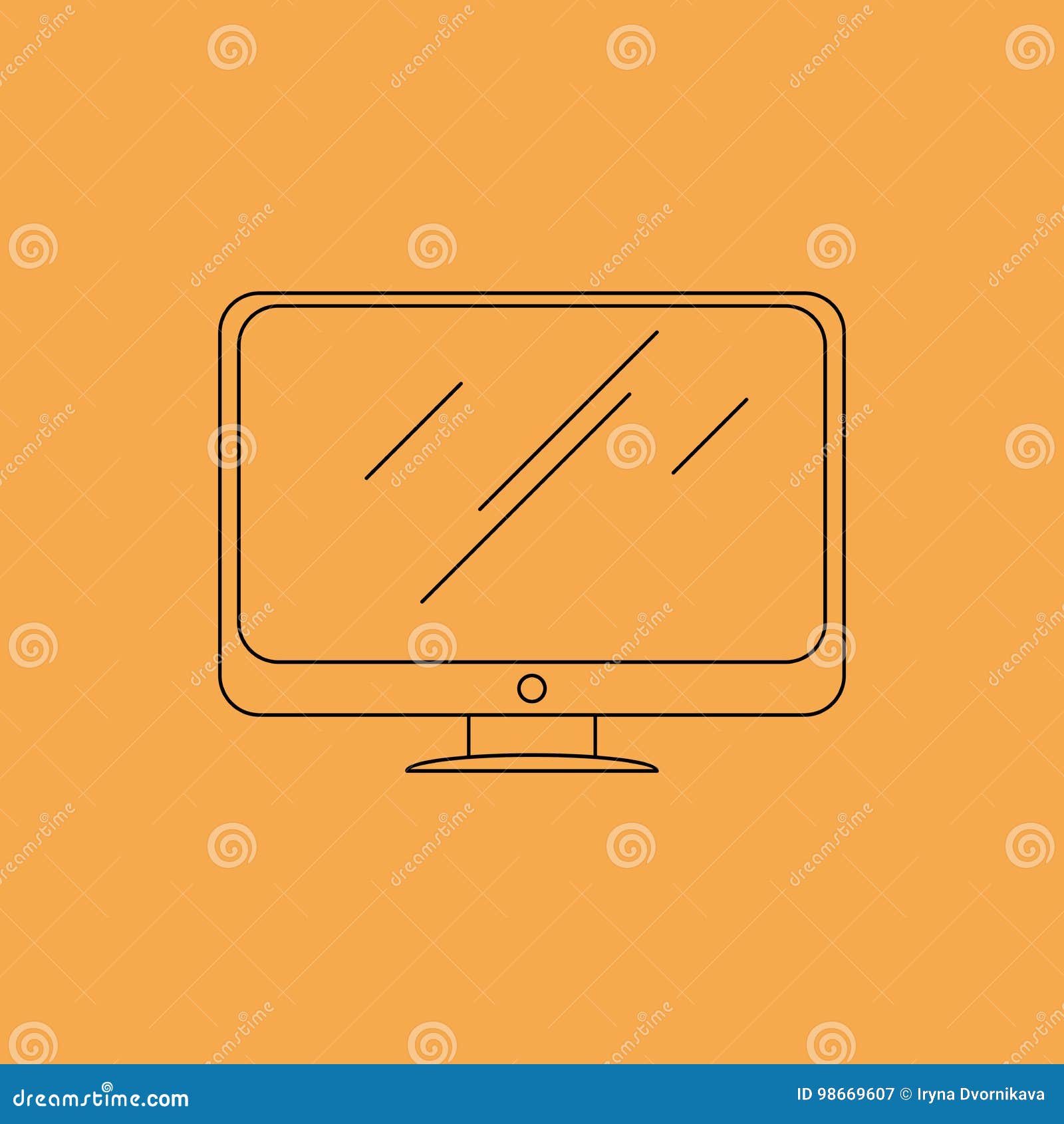 Monitor console icon stock vector. Illustration of equipment - 98669607