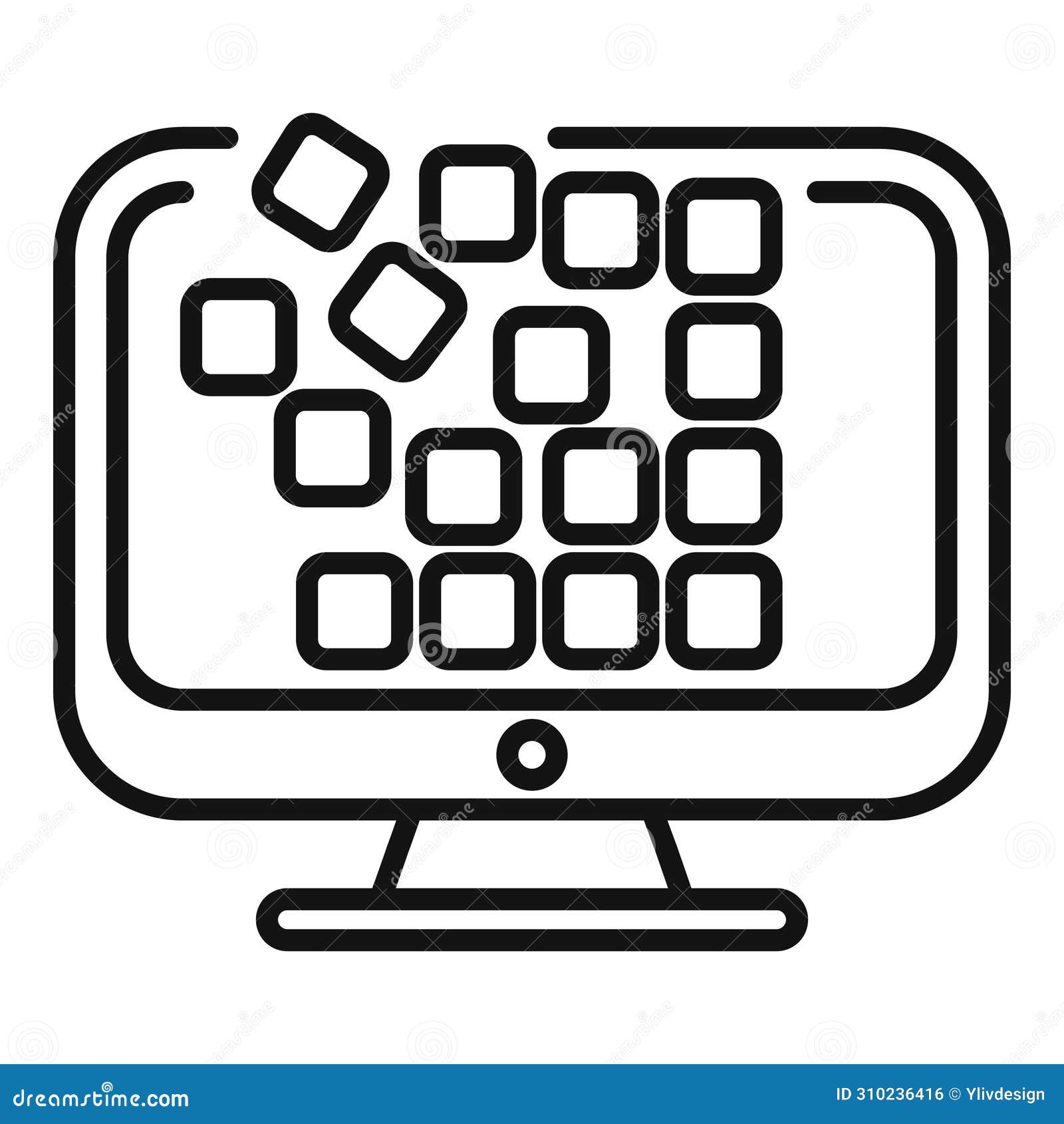 Monitor Data Storage Icon Outline Vector. Shutter Cloud Stock Vector ...