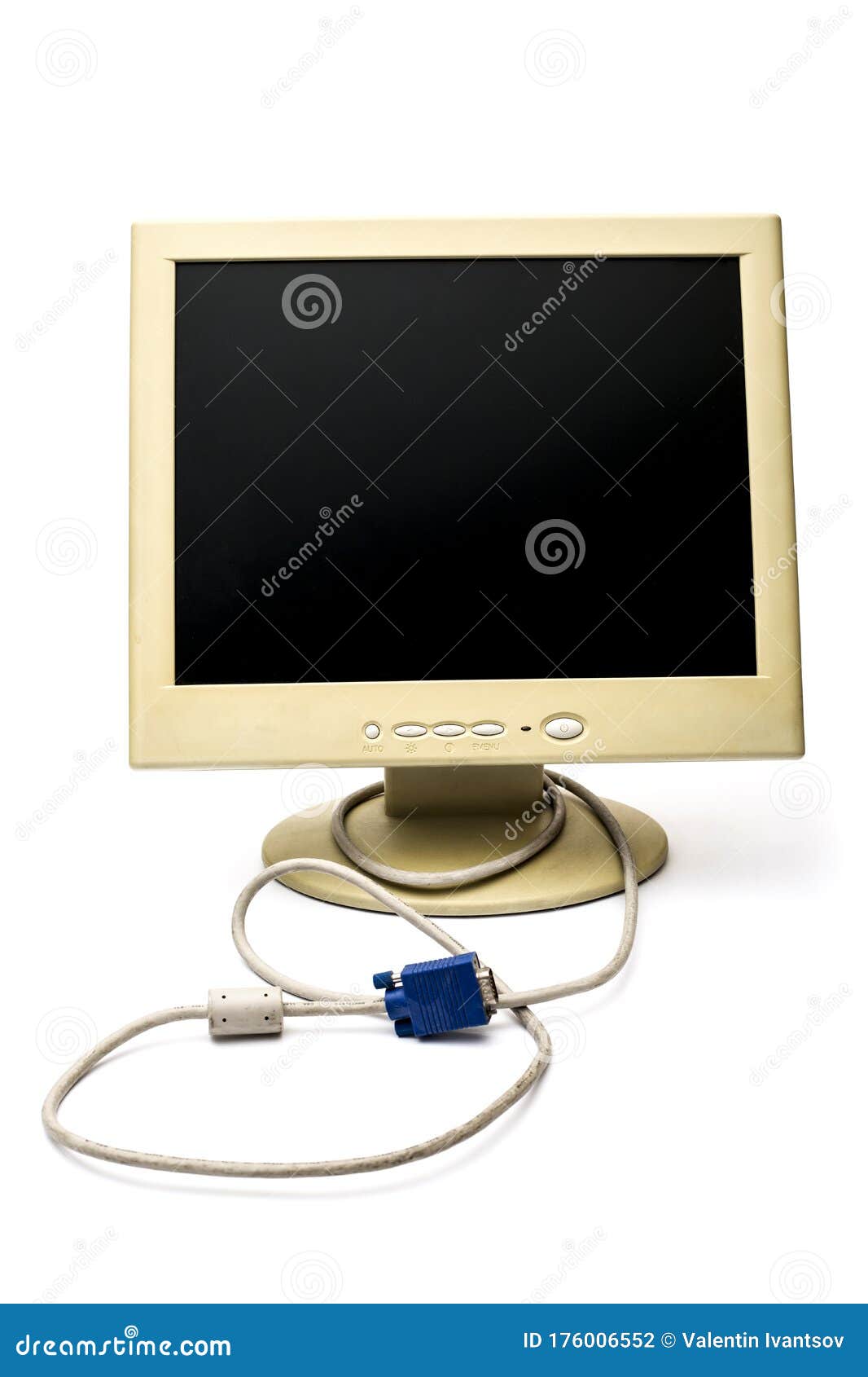 Monitor De Computador Antigo Com Fundo Branco Foto de Stock - Imagem de ...