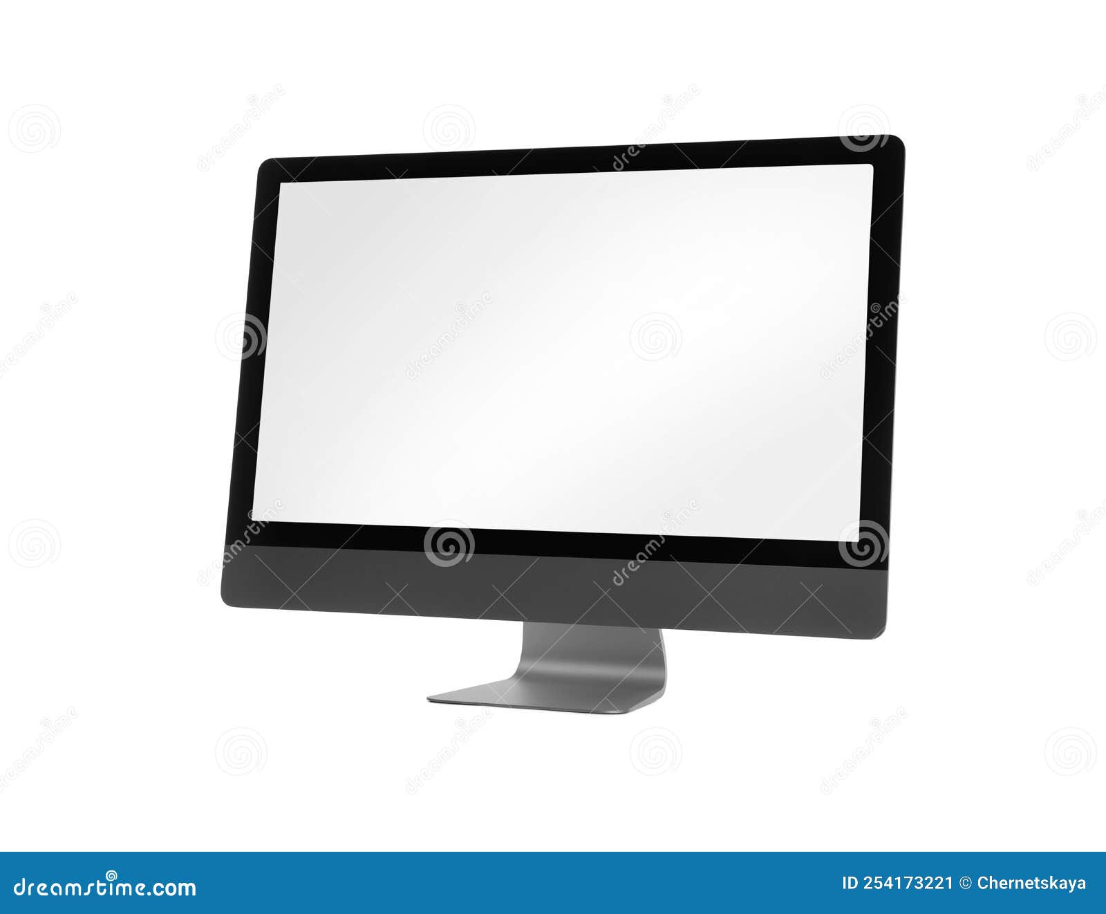 Monitor De Computador Moderno Com Tela Em Branco Isolada Imagem de ...